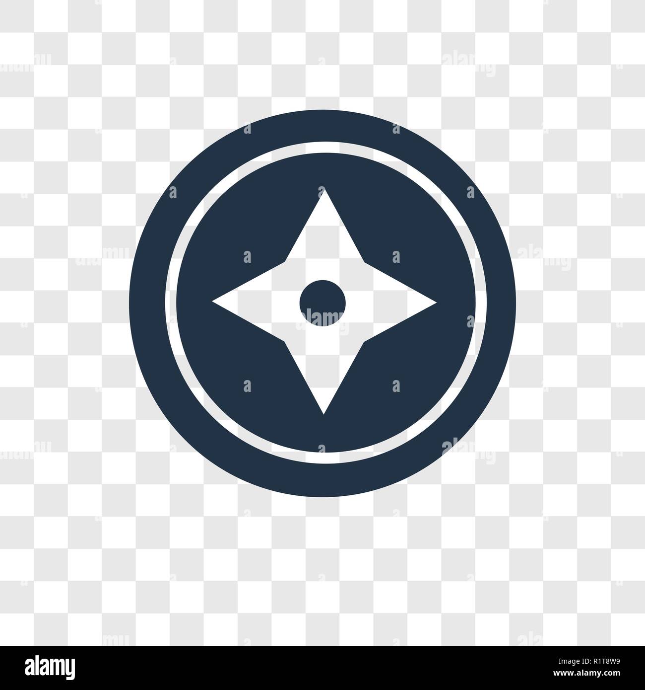 Compass vector icon isolated on transparent background, Compass ...