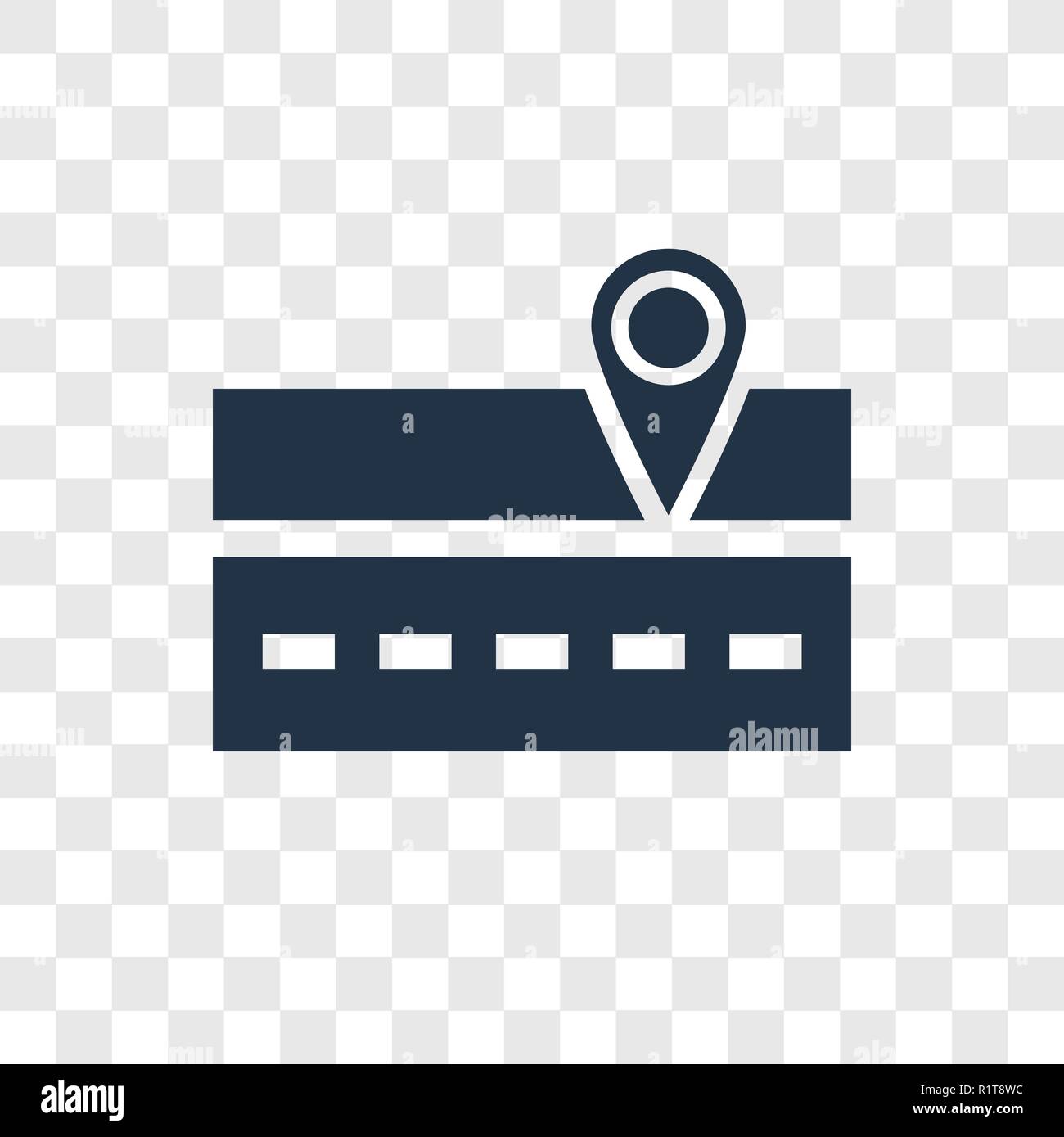 Map vector icon isolated on transparent background, Map transparency ...