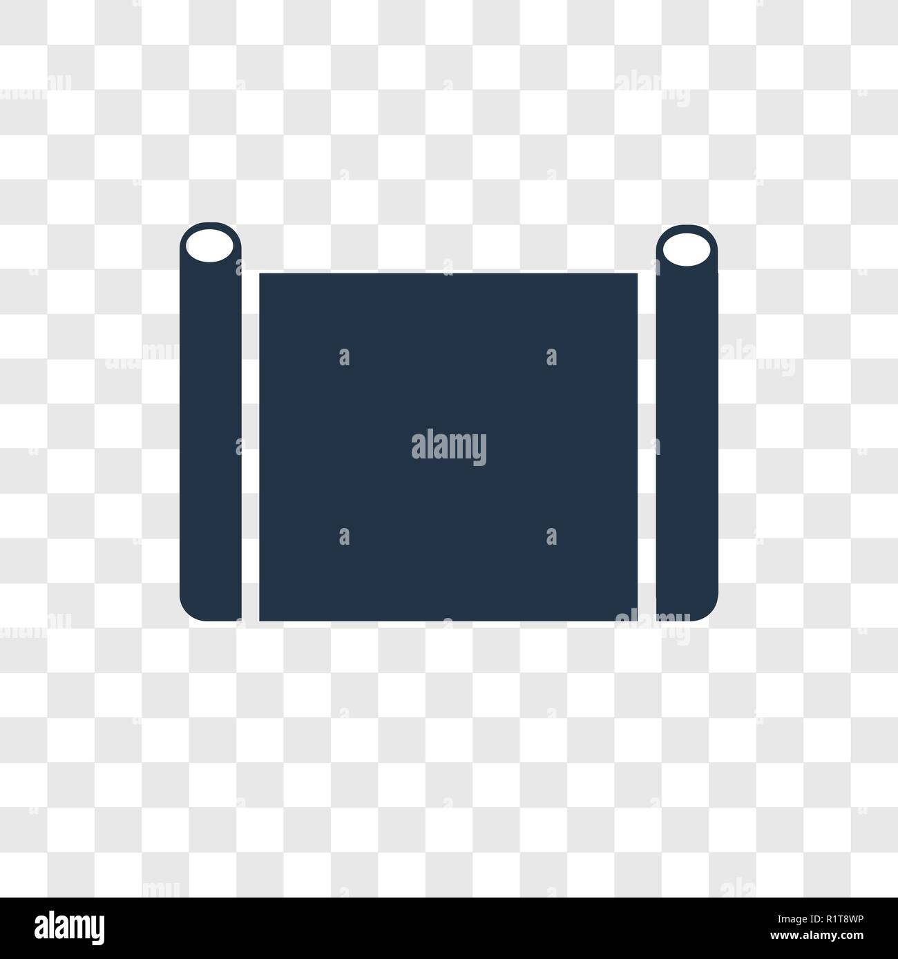 Parchment vector icon isolated on transparent background, Parchment ...