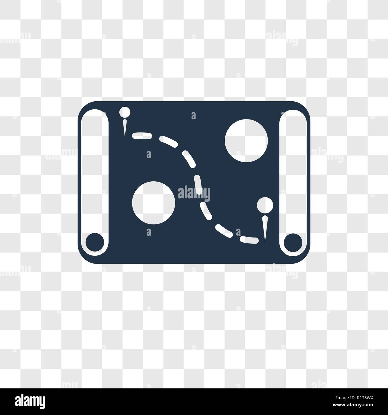 Map vector icon isolated on transparent background, Map transparency ...