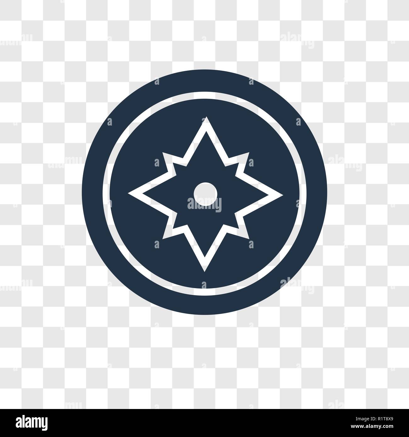 Compass vector icon isolated on transparent background, Compass ...