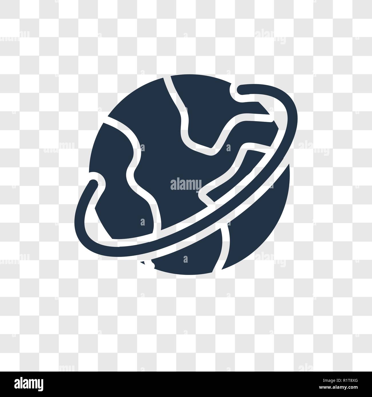 World vector icon isolated on transparent background, World ...