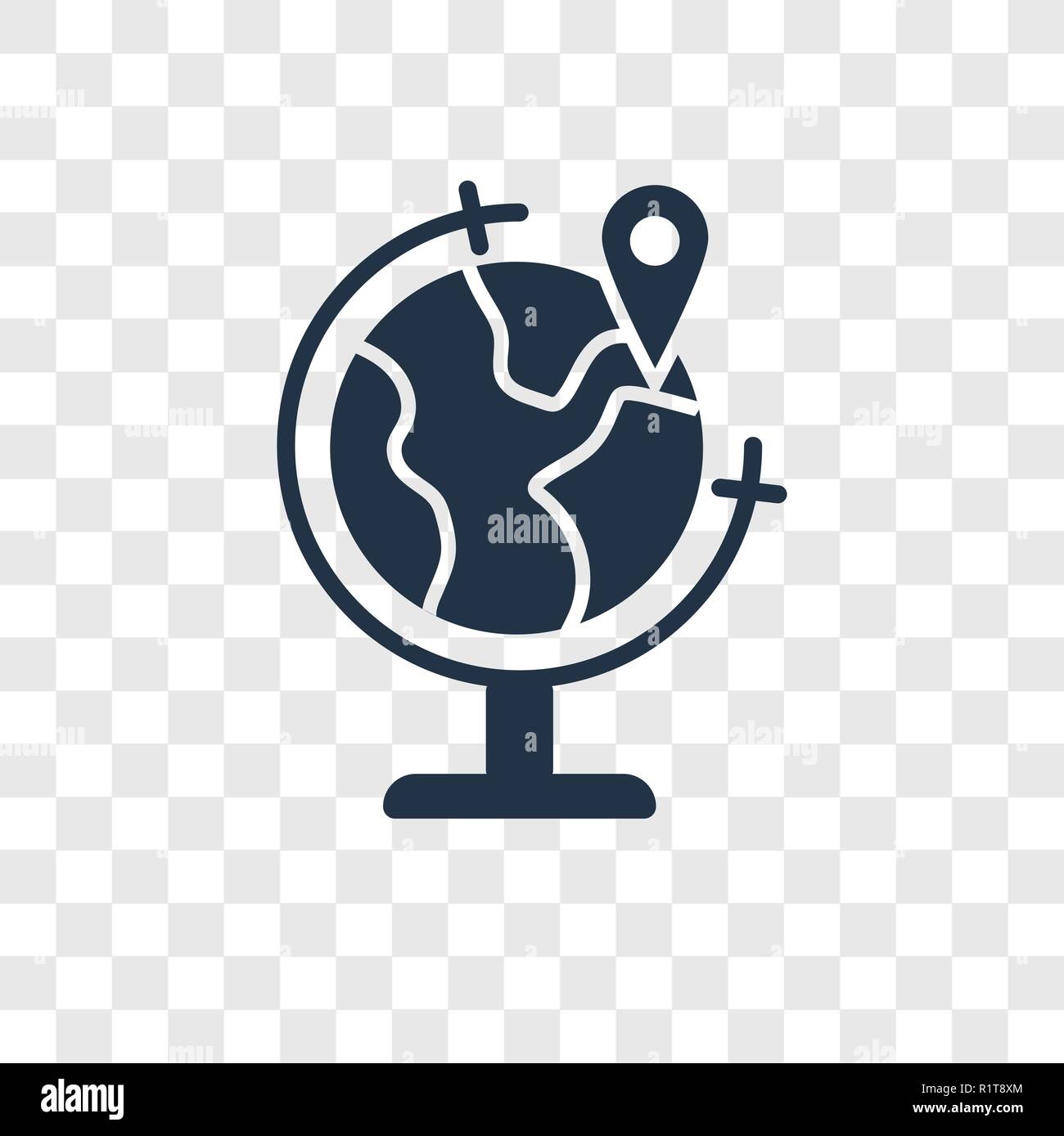 World vector icon isolated on transparent background, World ...