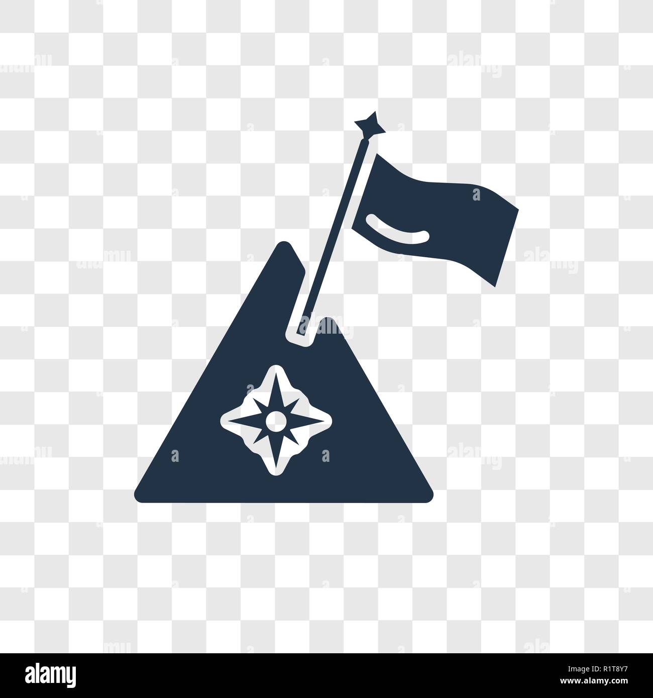 Flag vector icon isolated on transparent background, Flag transparency ...