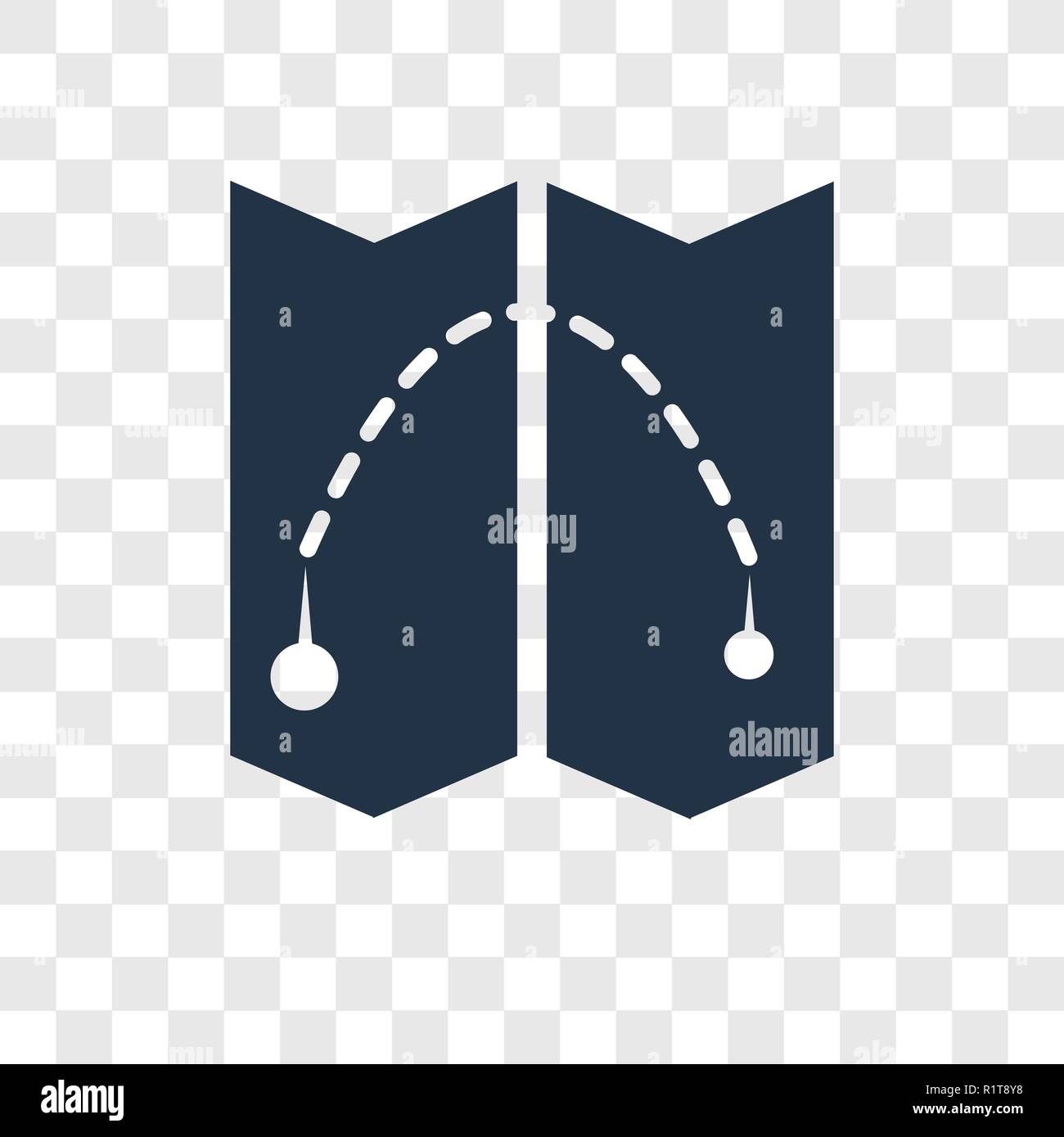 Map vector icon isolated on transparent background, Map transparency ...