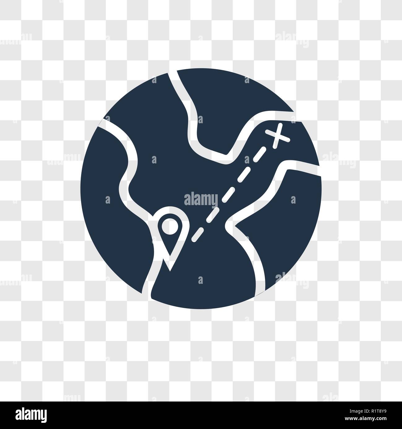 Location vector icon isolated on transparent background, Location ...