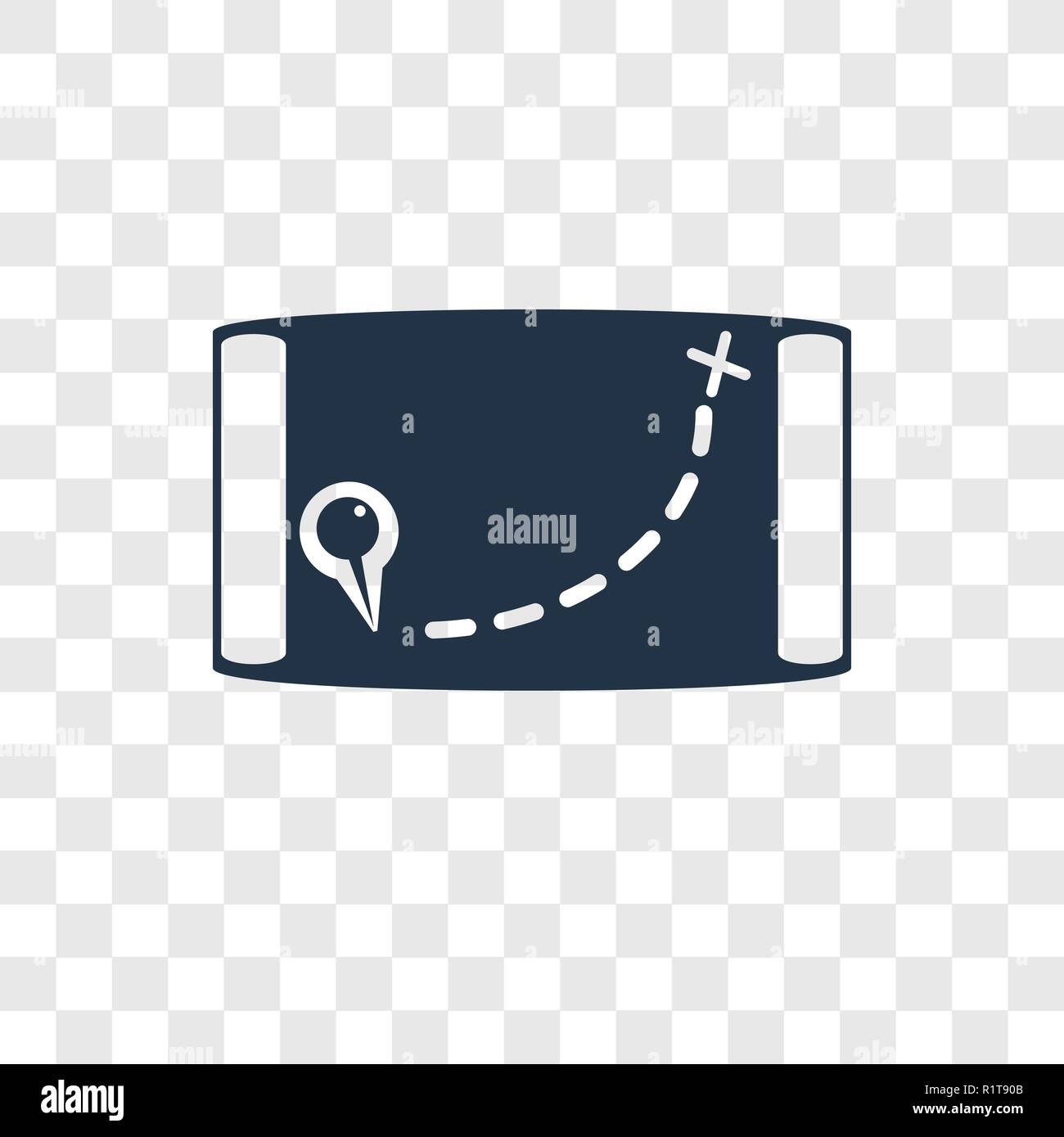 Map vector icon isolated on transparent background, Map transparency ...
