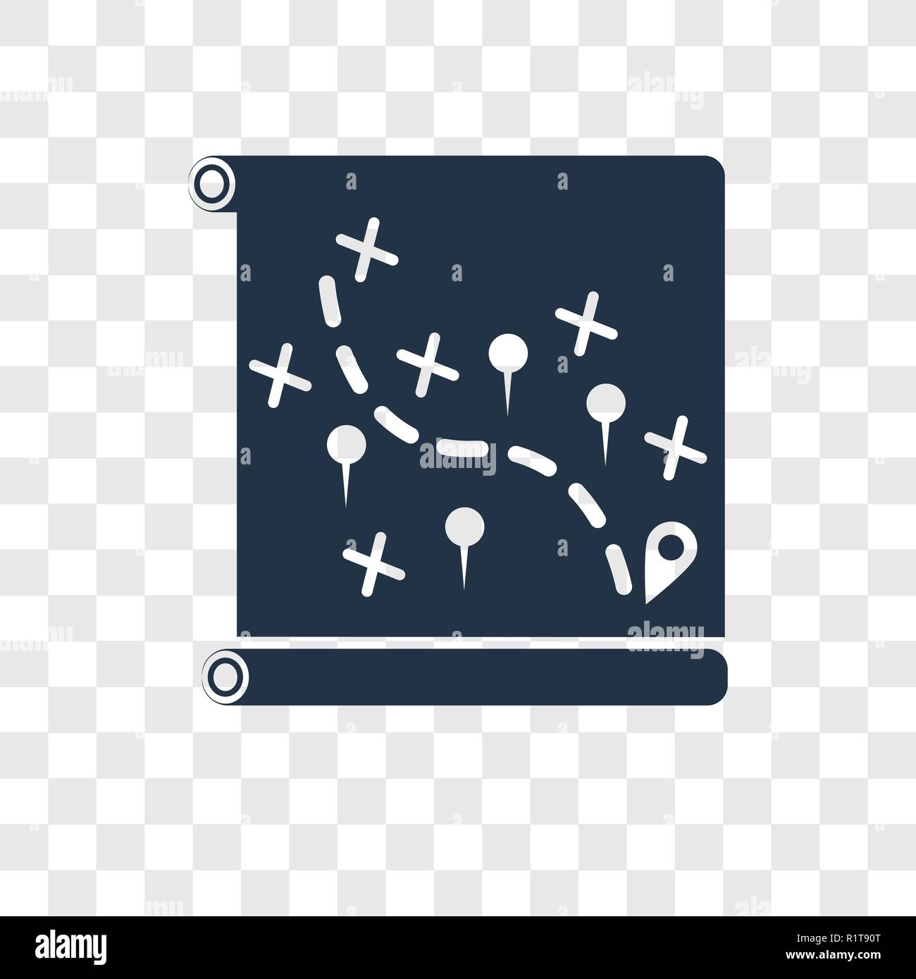 Map vector icon isolated on transparent background, Map transparency ...