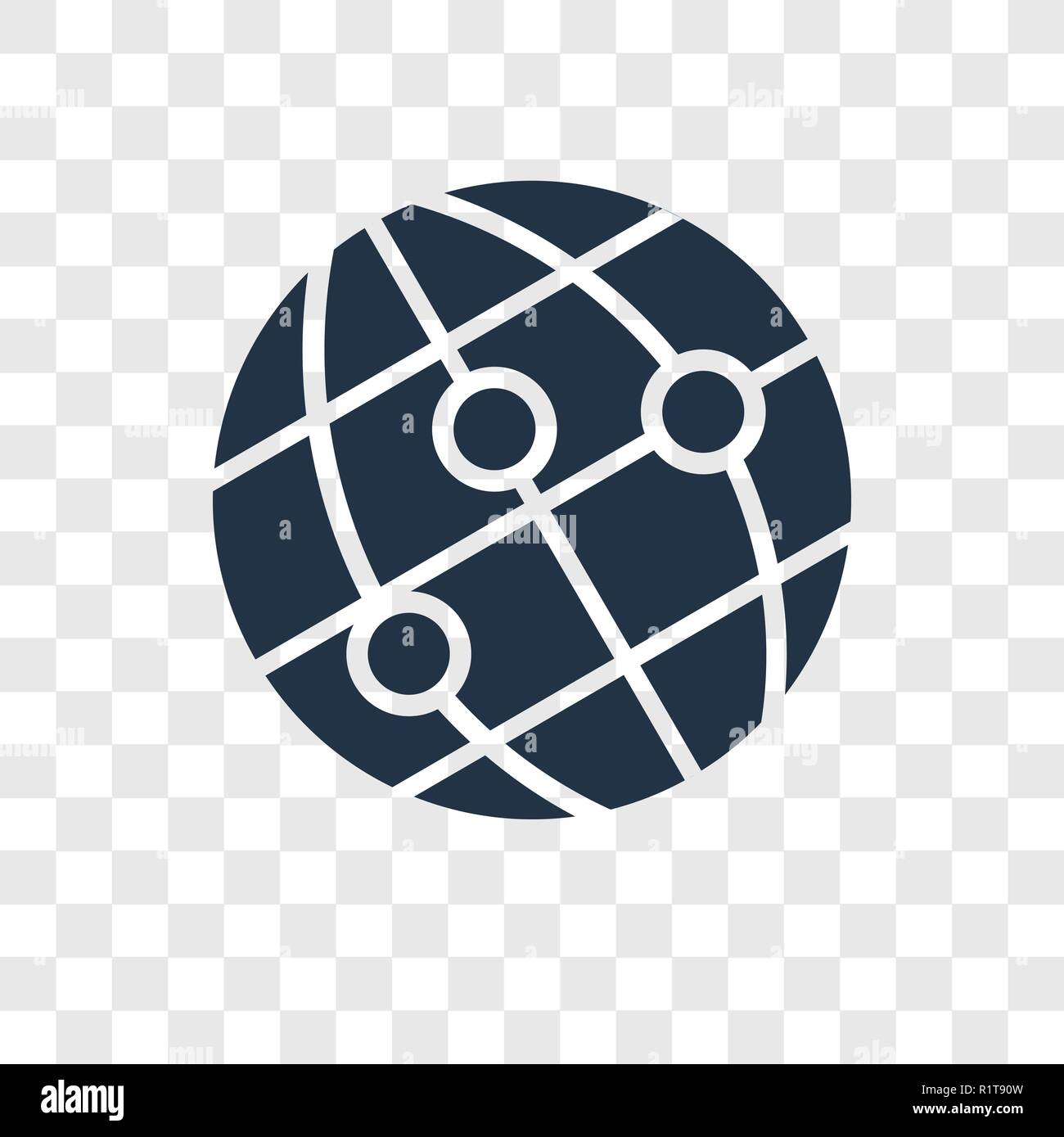 World vector icon isolated on transparent background, World ...