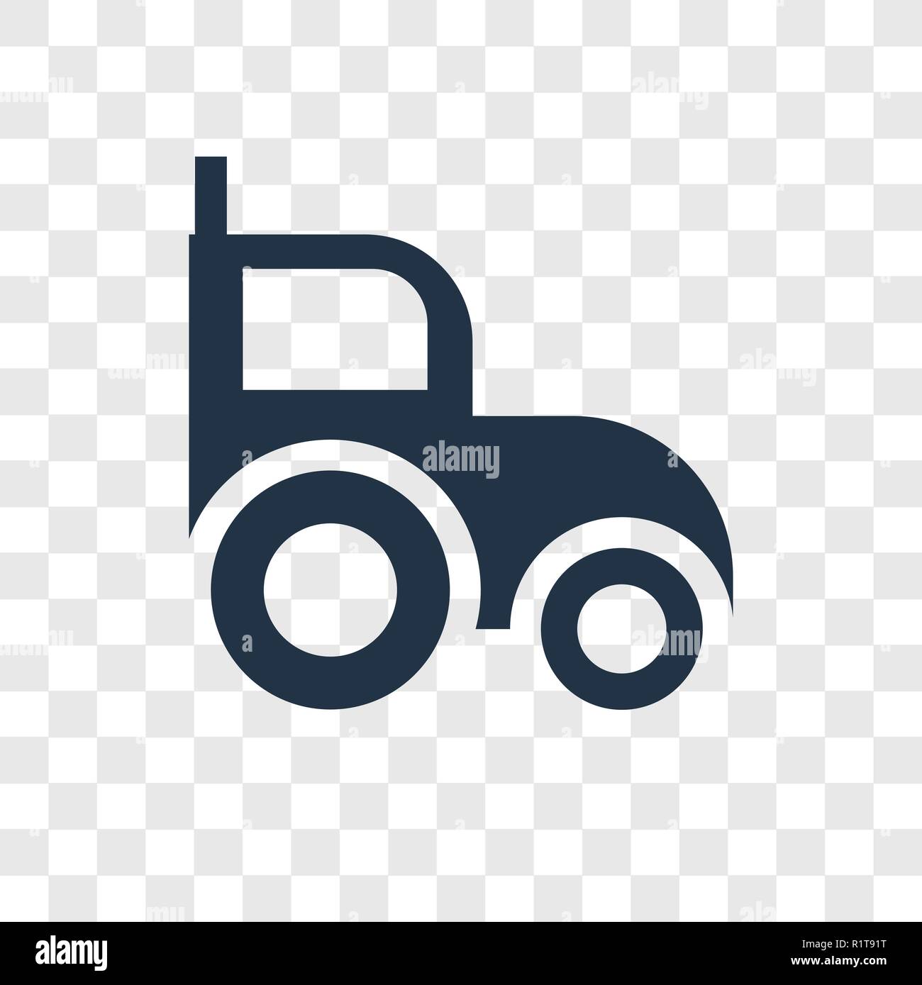 Tractor vector icon isolated on transparent background, Tractor ...