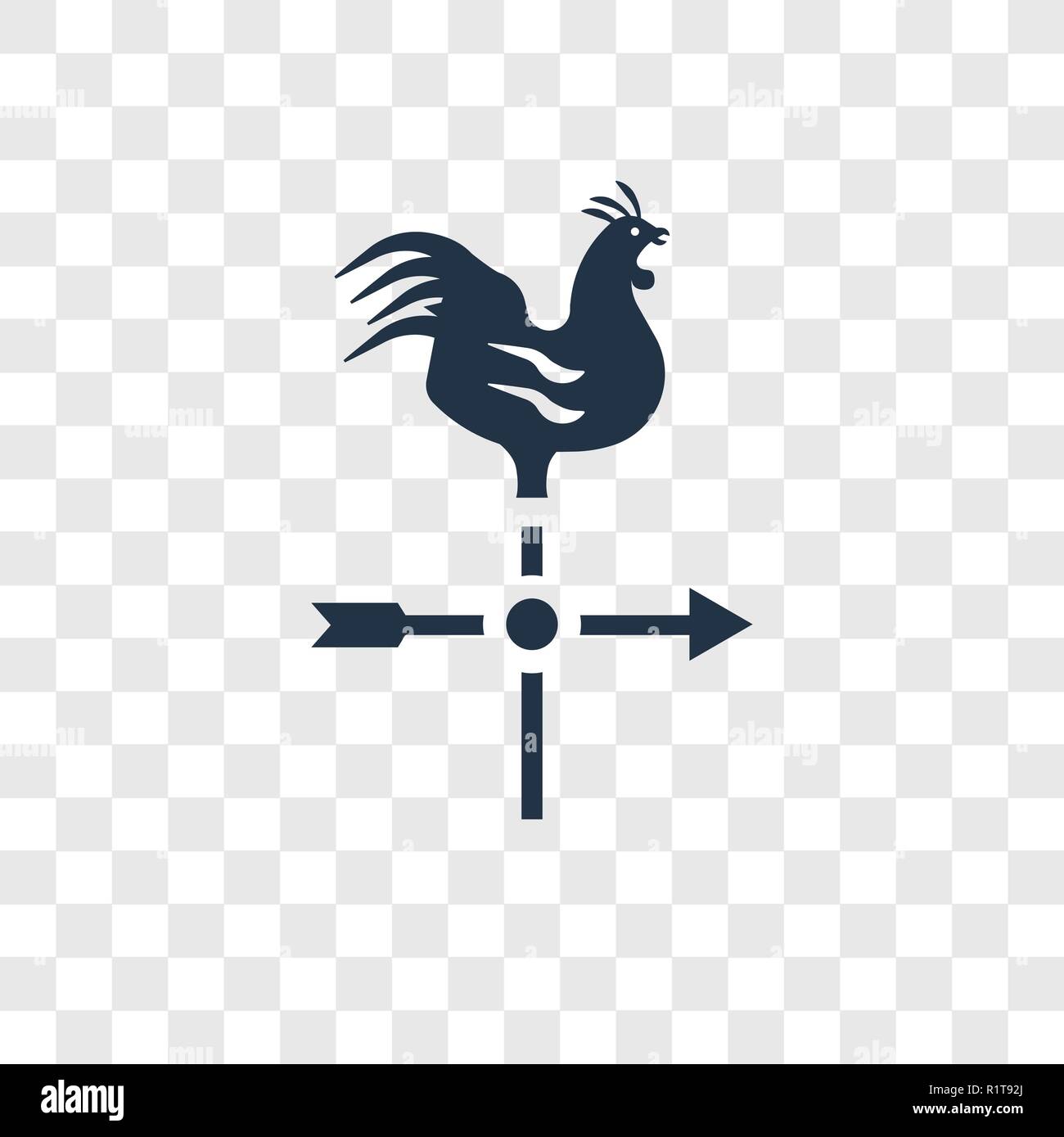 Weather vane vector icon isolated on transparent background, Weather ...