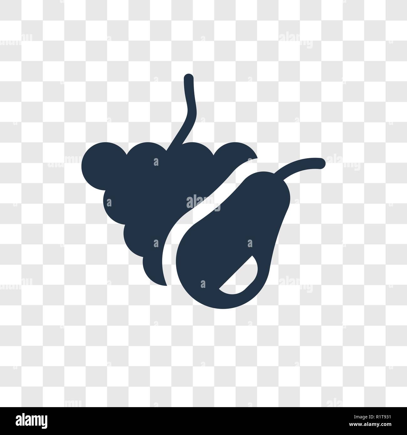 Fruit vector icon isolated on transparent background, Fruit ...