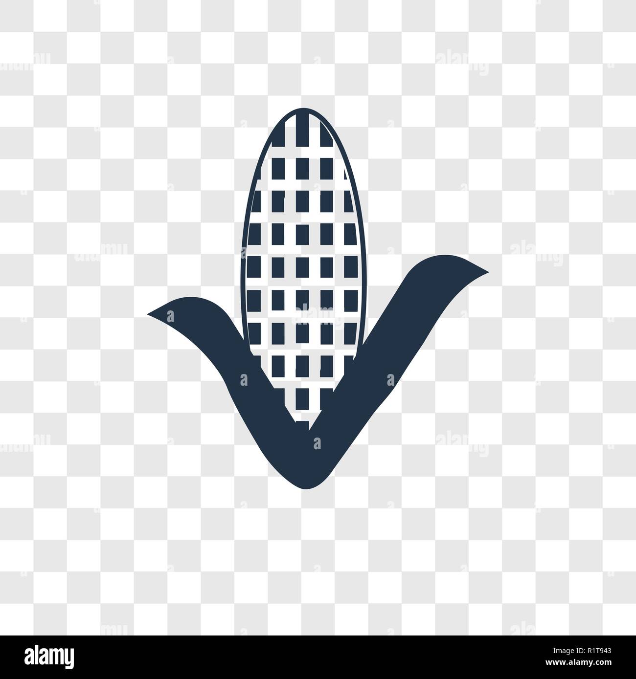 Corn vector icon isolated on transparent background, Corn transparency ...