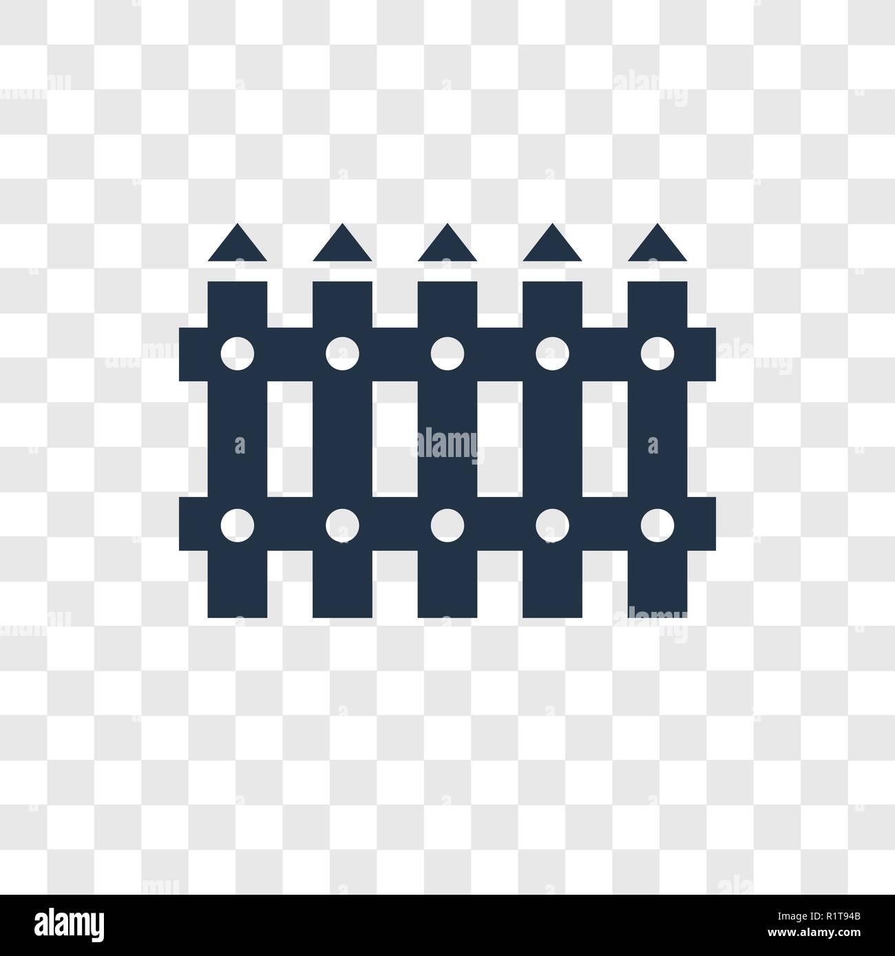 Fence vector icon isolated on transparent background, Fence ...