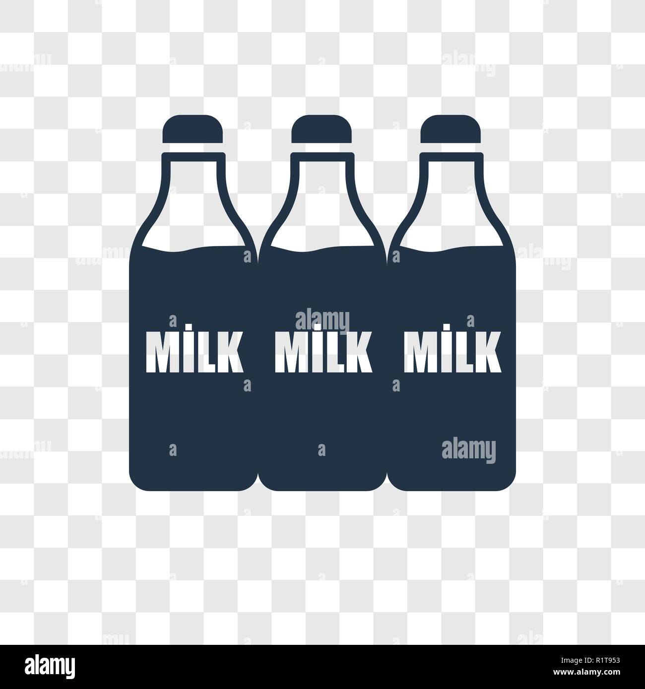 Milk jar vector icon isolated on transparent background, Milk jar ...
