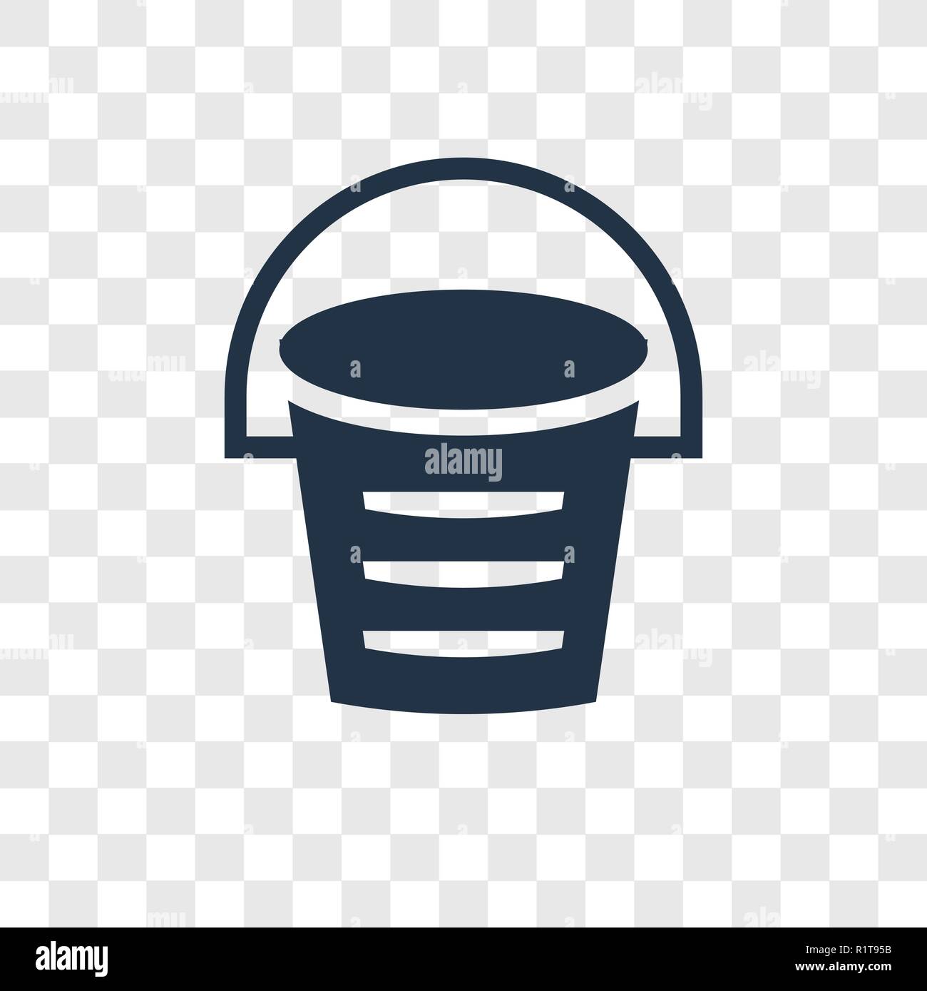 Bucket vector icon isolated on transparent background, Bucket ...