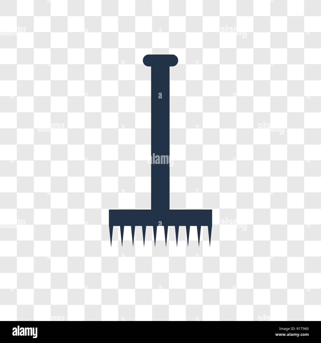 Rake vector icon isolated on transparent background, Rake transparency ...