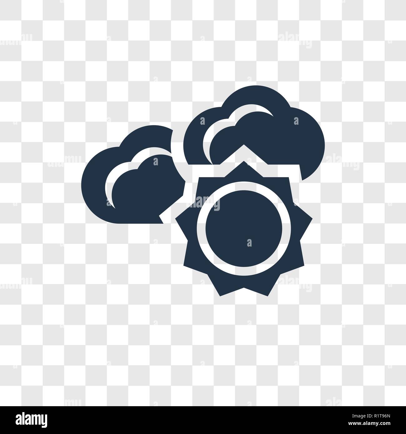 Sunny vector icon isolated on transparent background, Sunny ...