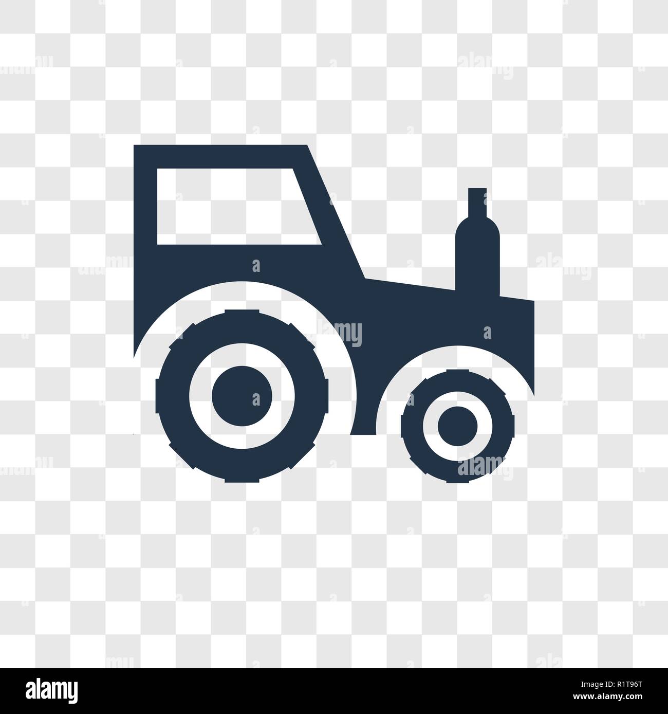 Tractor vector icon isolated on transparent background, Tractor ...