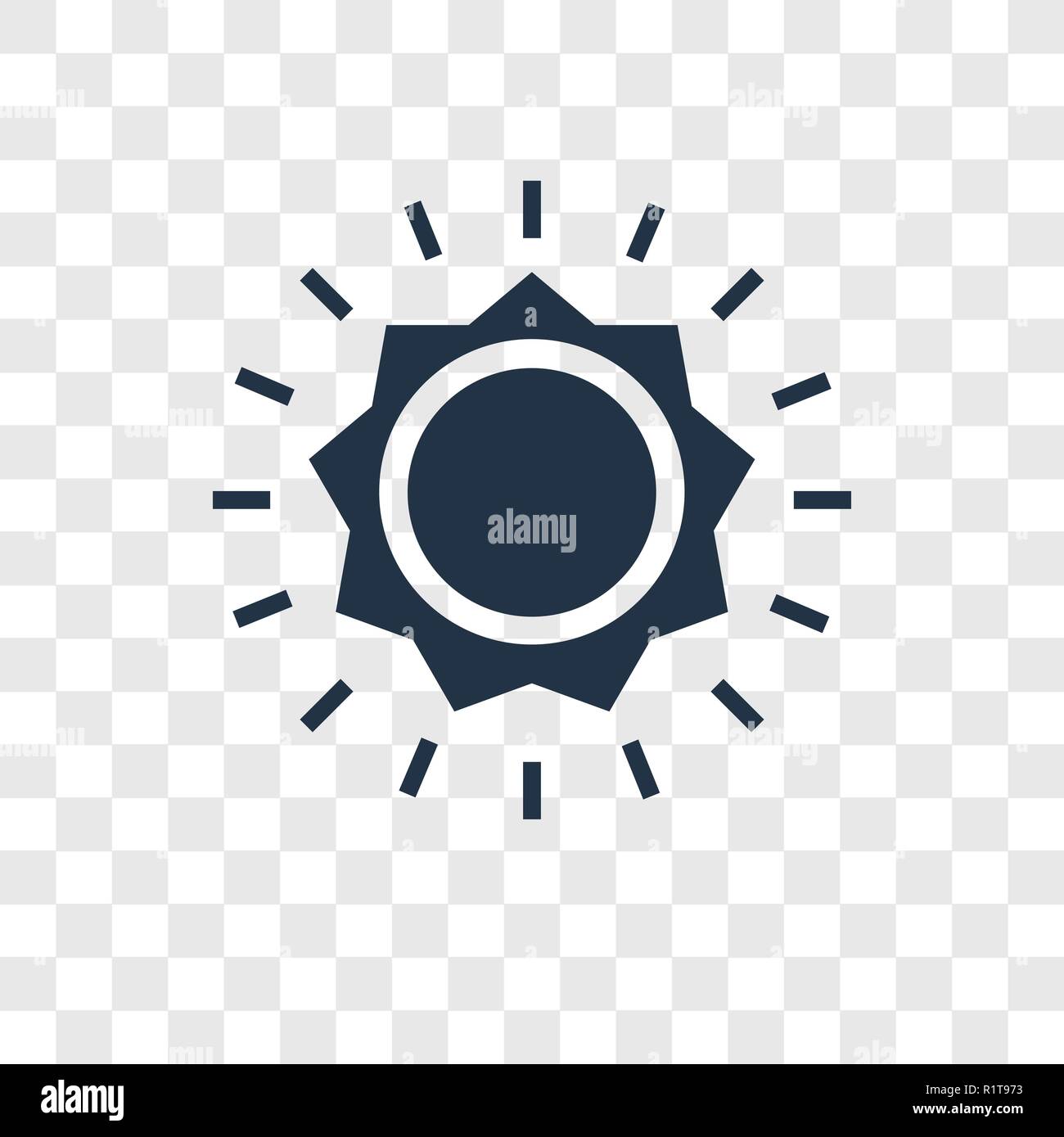 Sun vector icon isolated on transparent background, Sun transparency ...