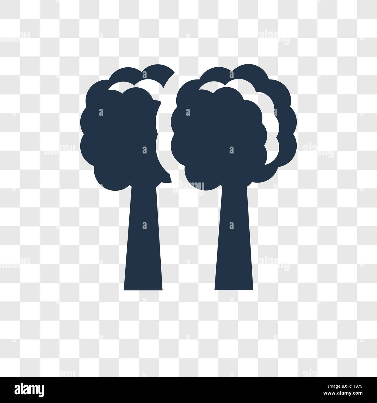 Tree vector icon isolated on transparent background, Tree transparency ...