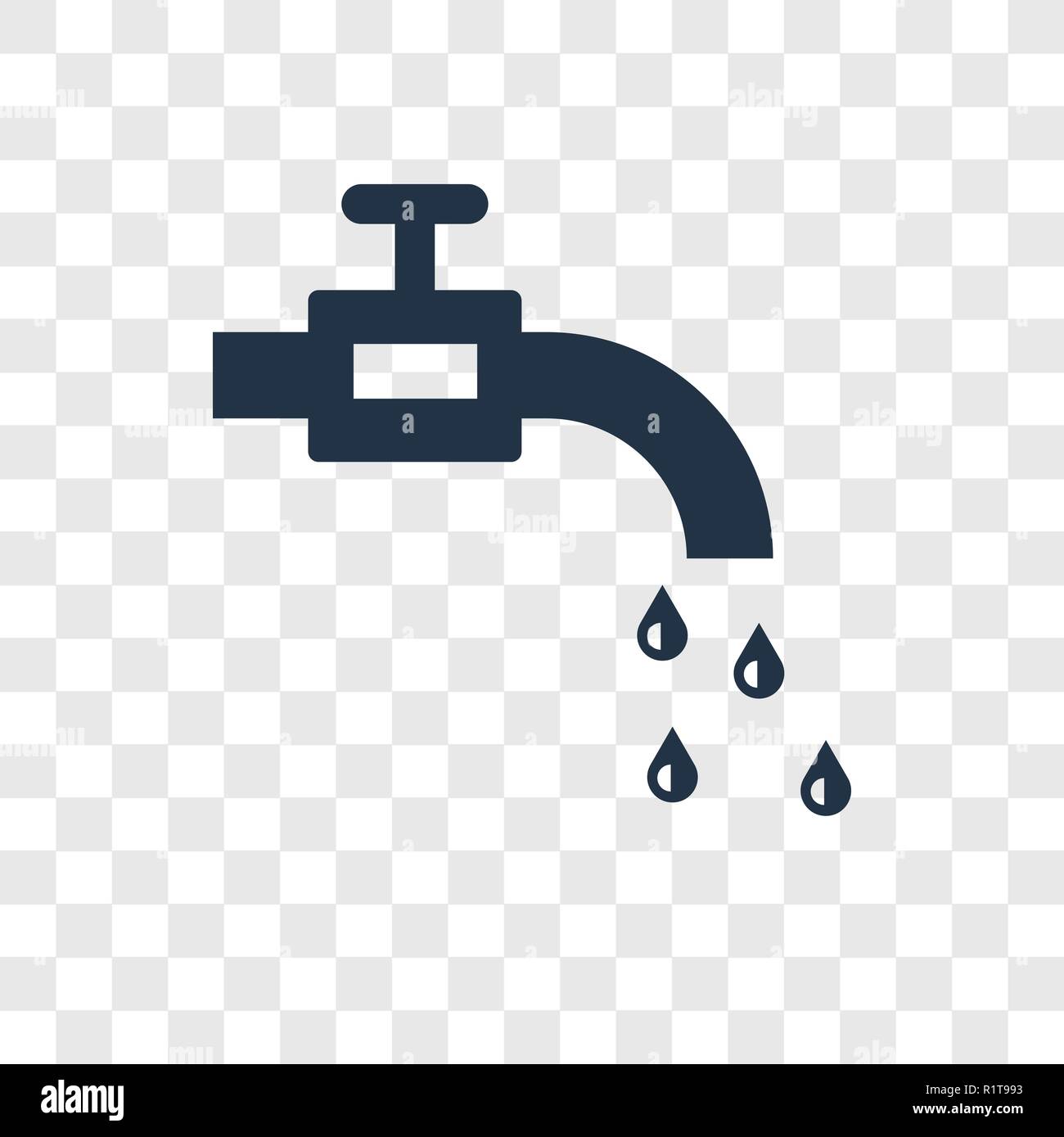 Faucet vector icon isolated on transparent background, Faucet ...