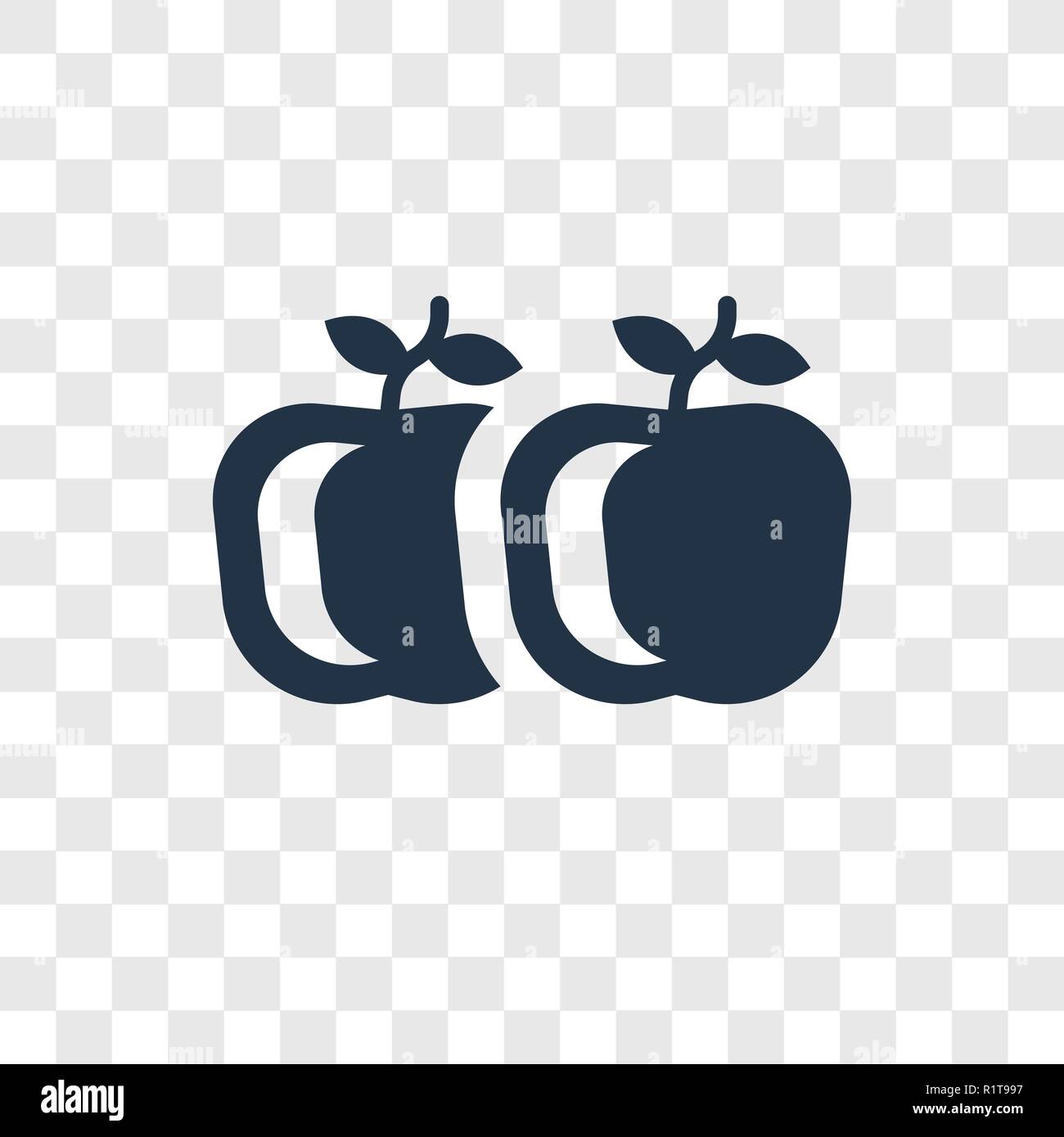Apple vector icon isolated on transparent background, Apple ...