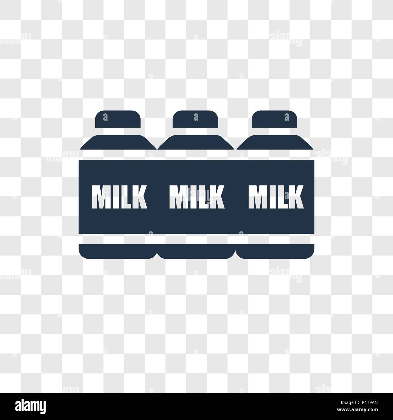 Milk vector icon isolated on transparent background, Milk transparency ...