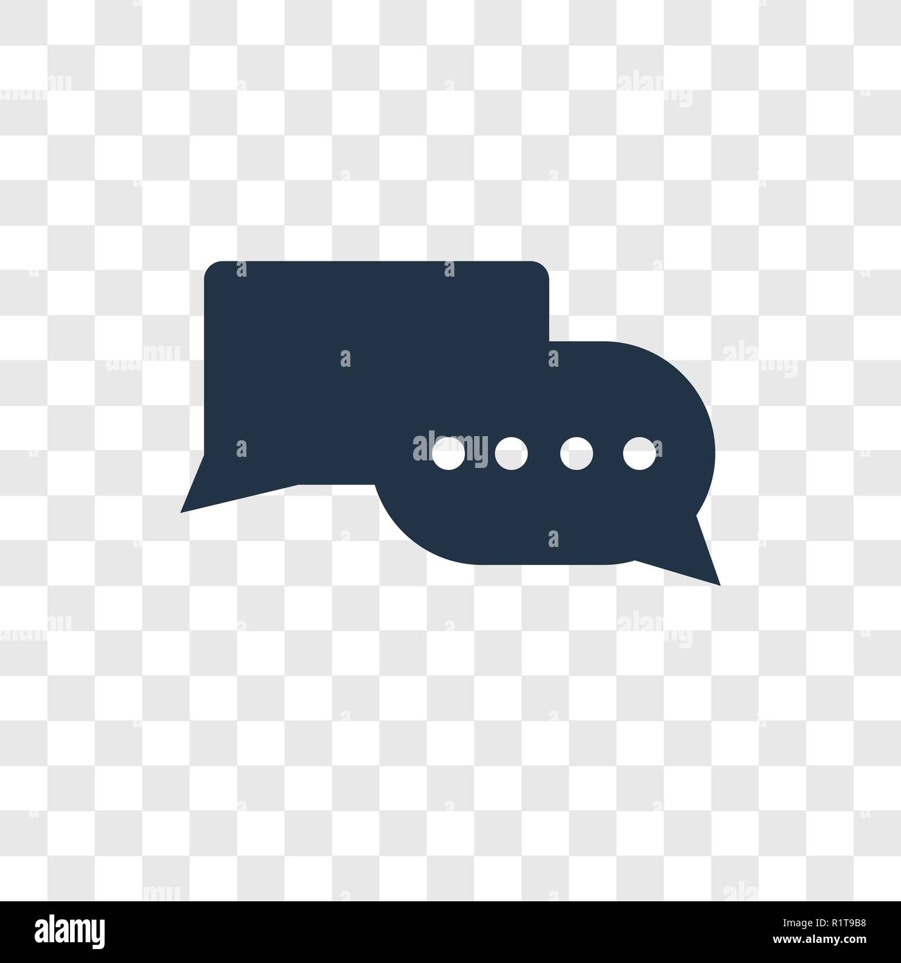 Conversation vector icon isolated on transparent background ...