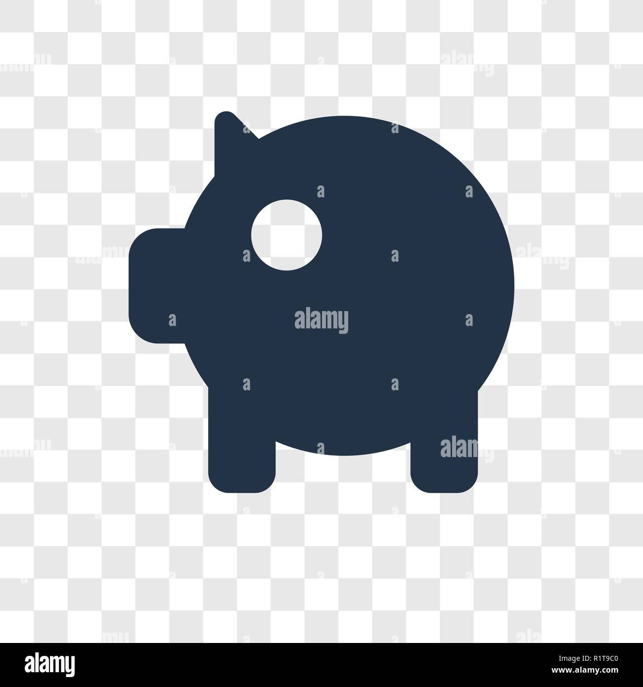 Pig Bank vector icon isolated on transparent background, Pig Bank ...