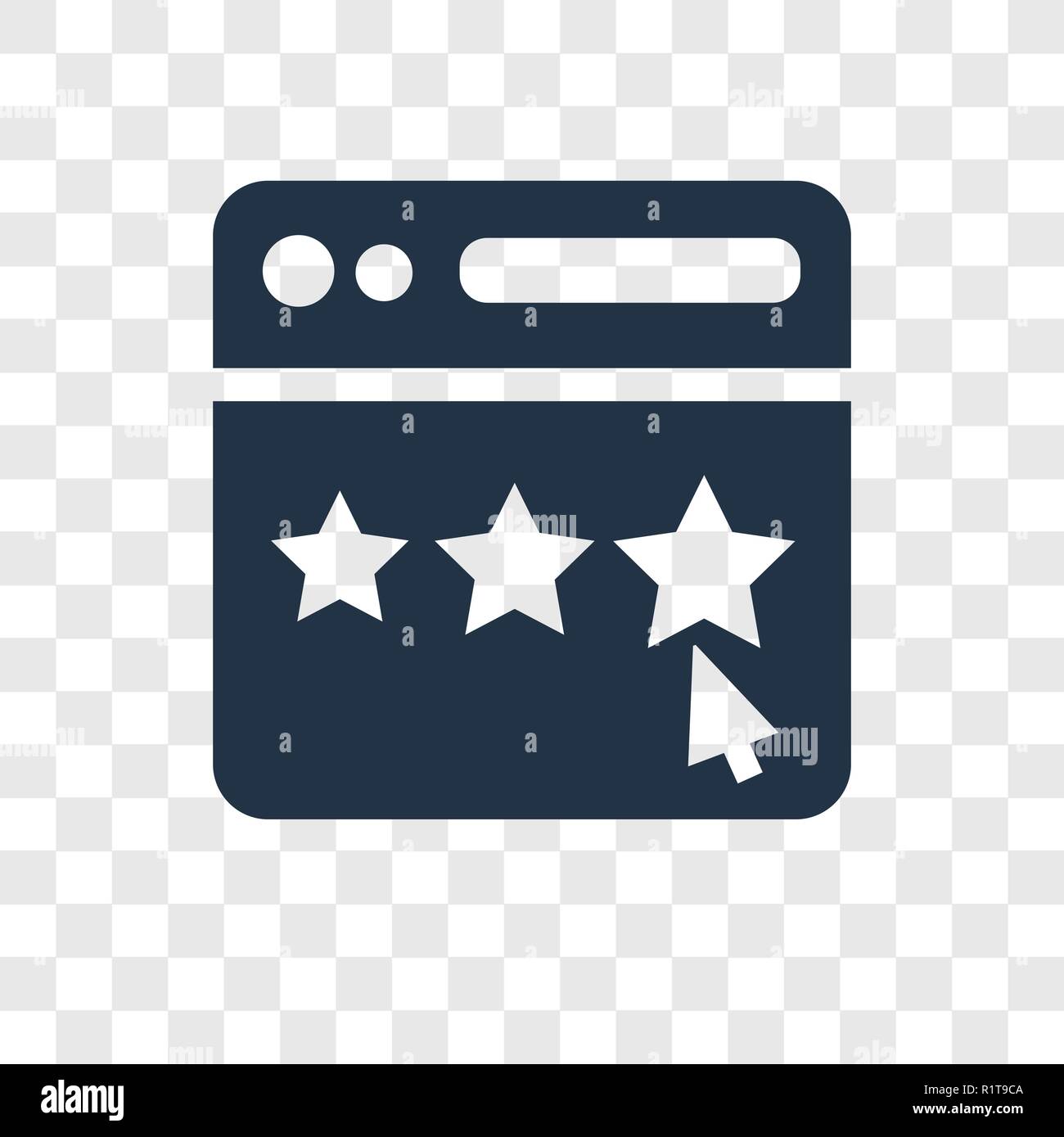 Rating vector icon isolated on transparent background, Rating ...
