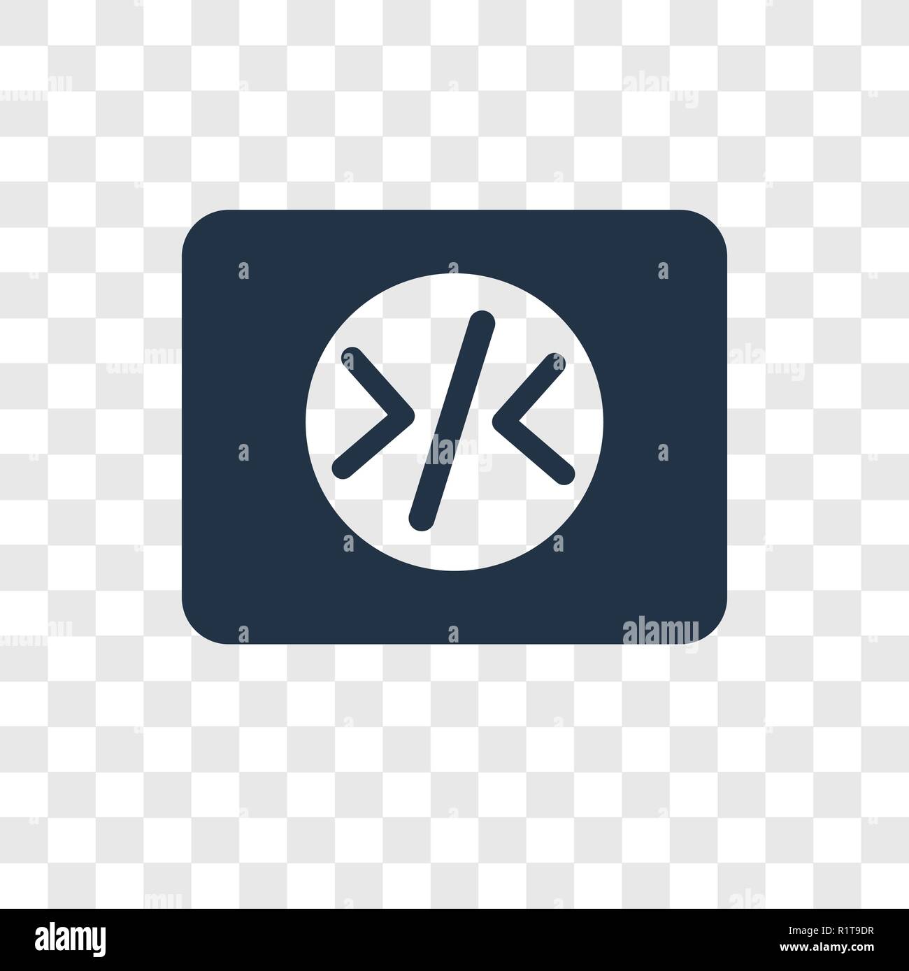 Webcode vector icon isolated on transparent background, Webcode ...