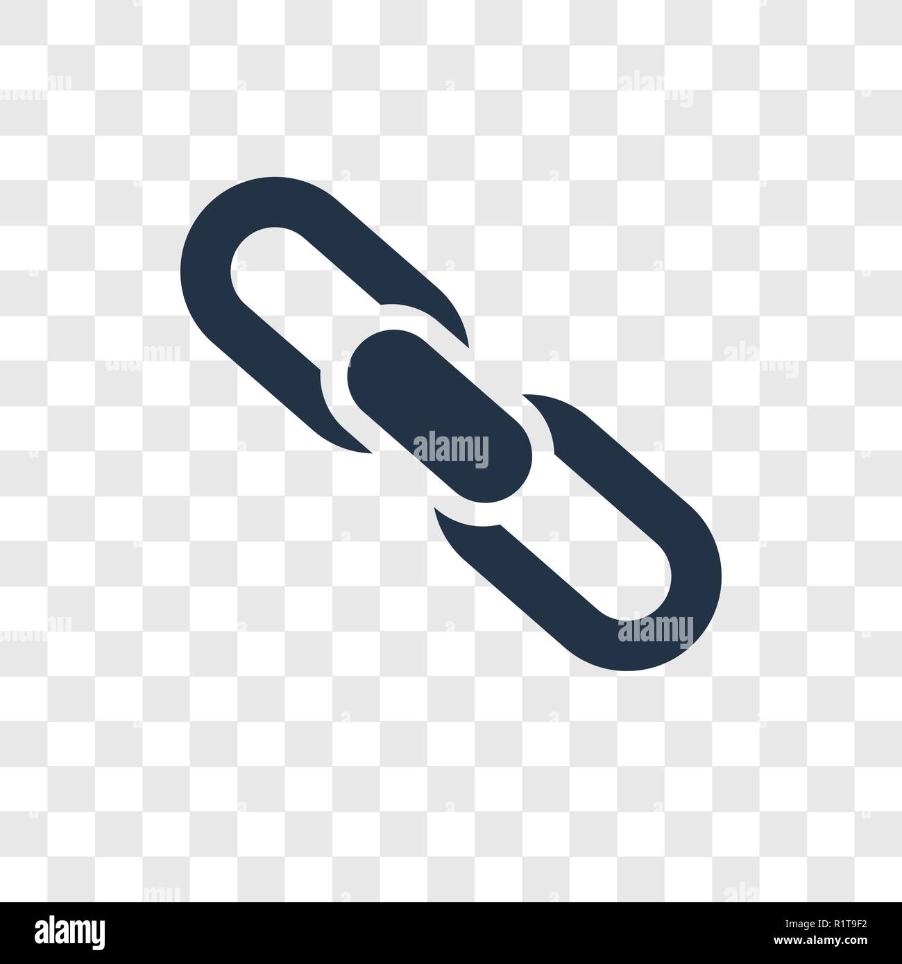 Link vector icon isolated on transparent background, Link transparency ...