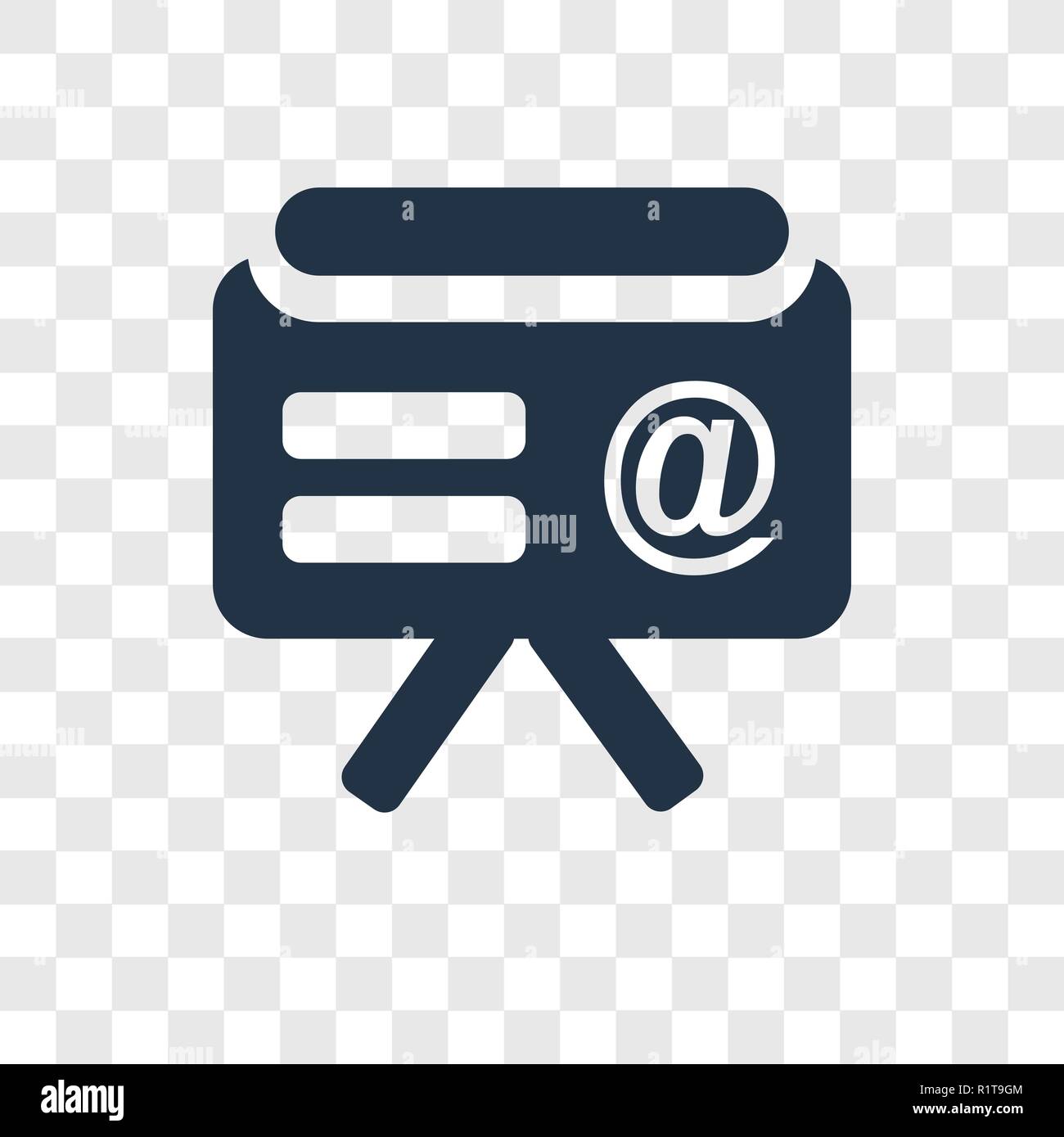 Presentation vector icon isolated on transparent background ...