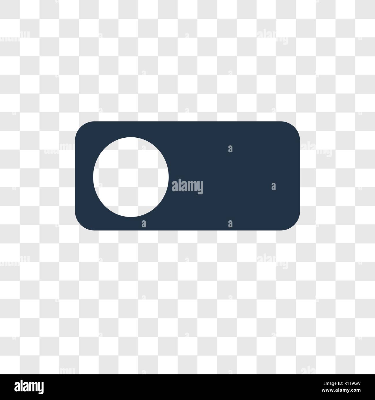 On vector icon isolated on transparent background, On transparency logo ...