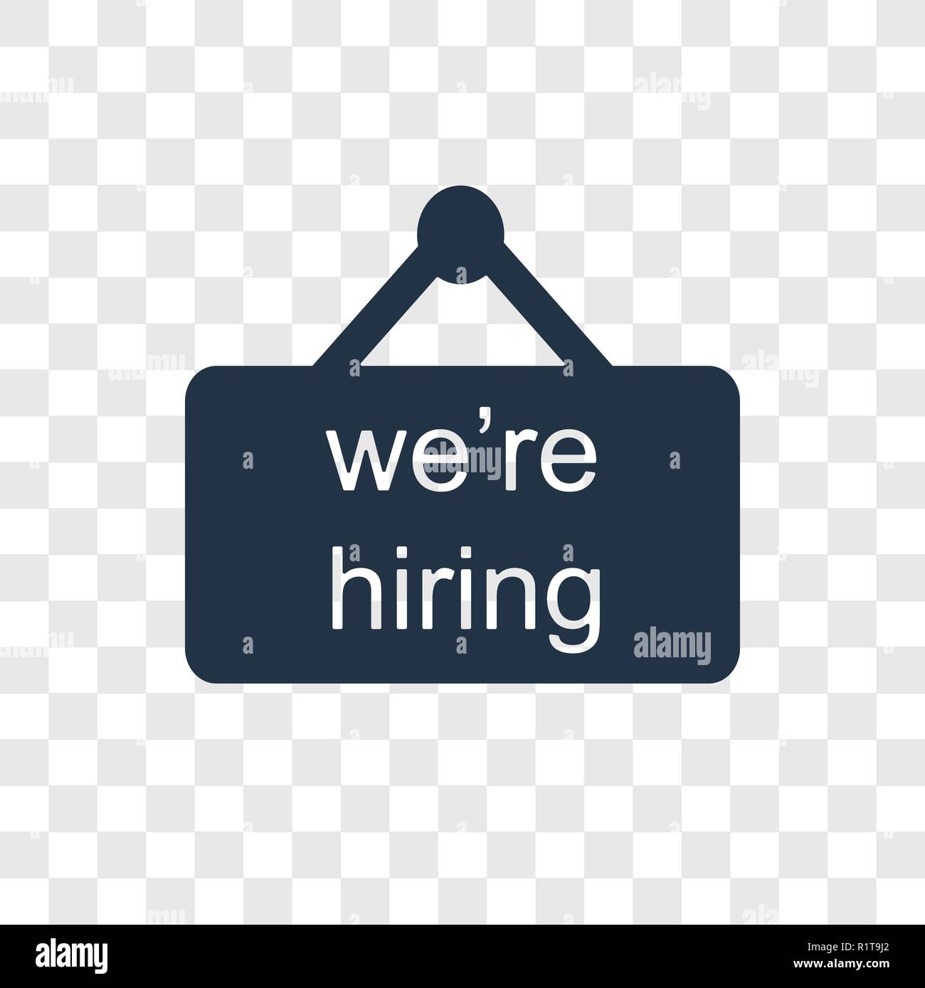 Hiring vector icon isolated on transparent background, Hiring ...