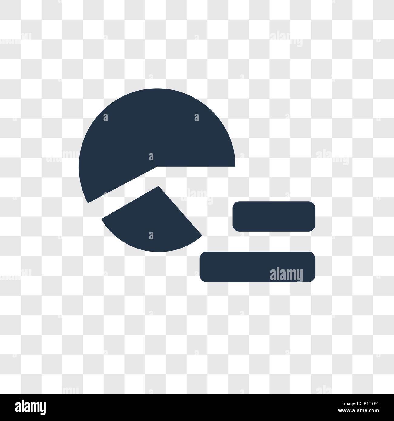 Pie chart vector icon isolated on transparent background, Pie chart ...