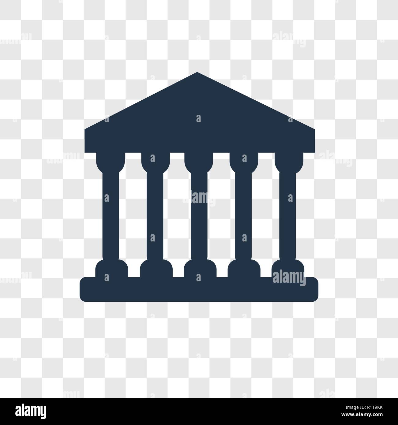 Bank vector icon isolated on transparent background, Bank transparency ...