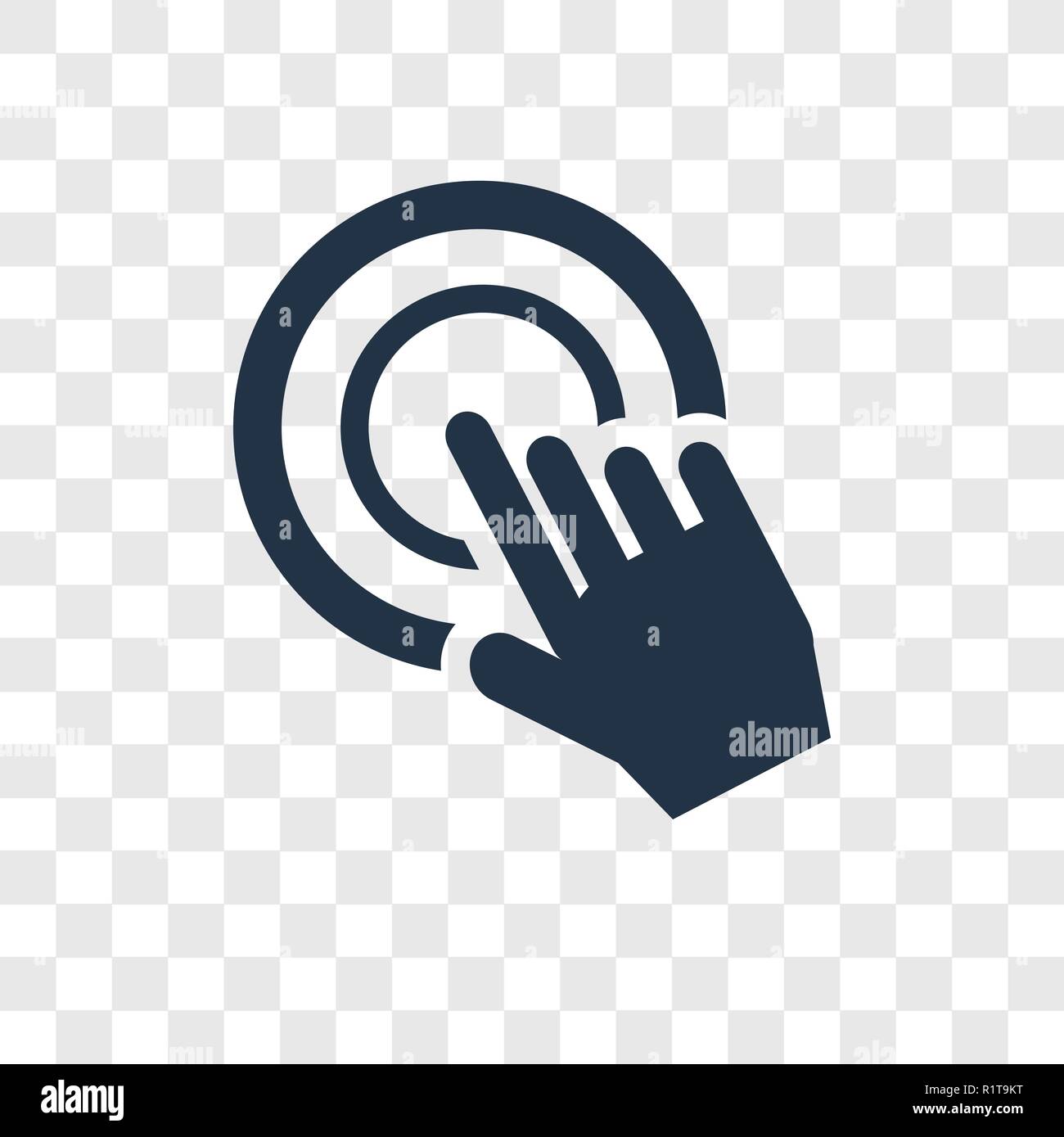 Tap vector icon isolated on transparent background, Tap transparency ...