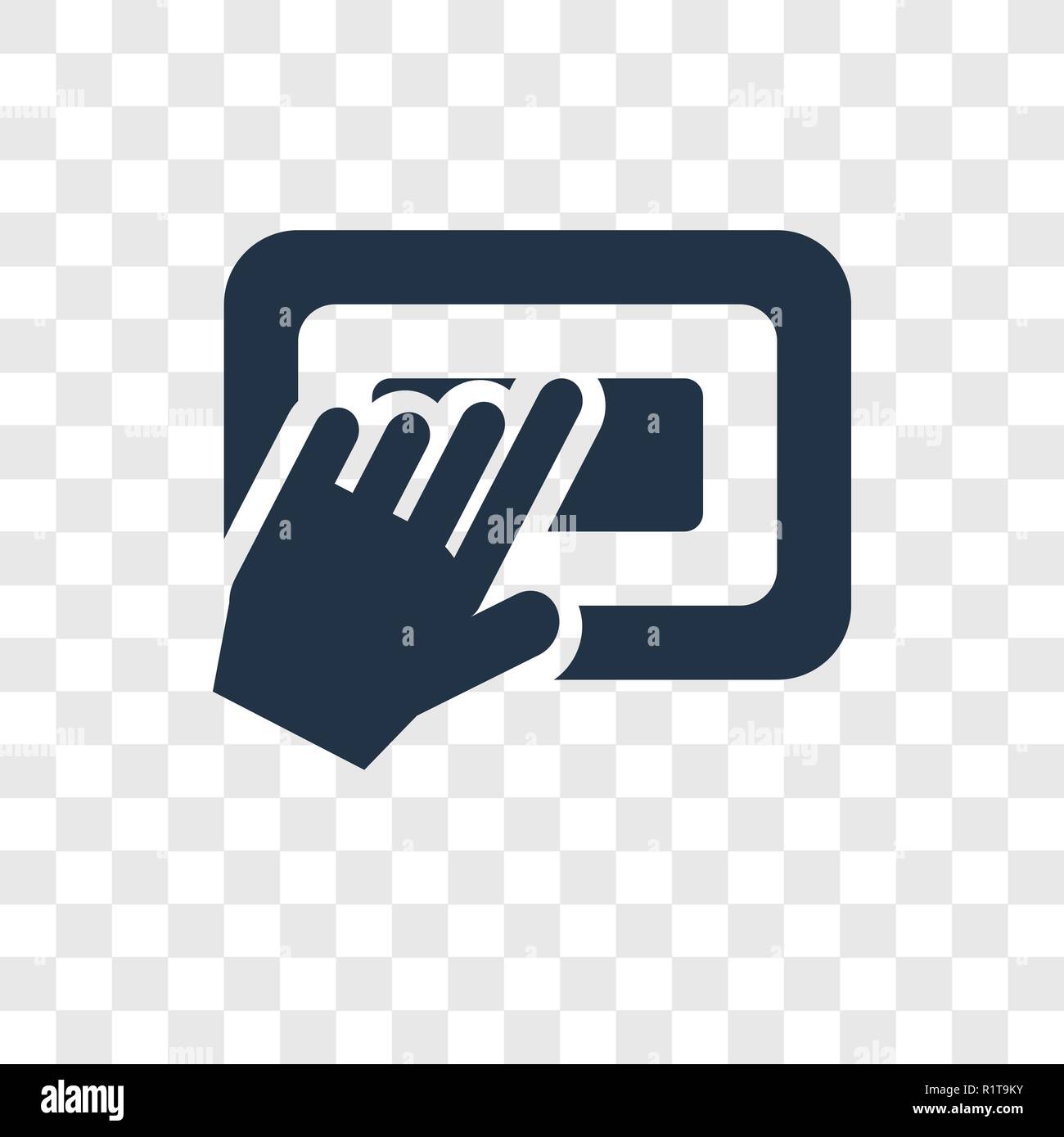 Tap vector icon isolated on transparent background, Tap transparency ...