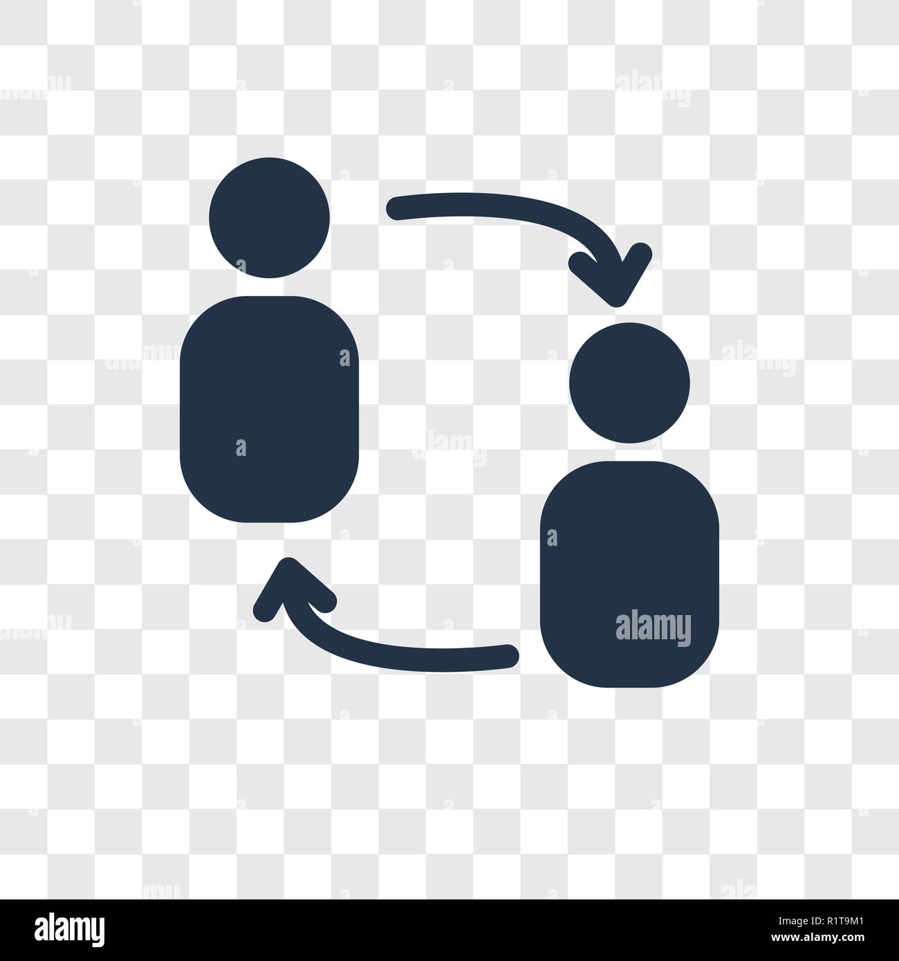 Exchange vector icon isolated on transparent background, Exchange ...