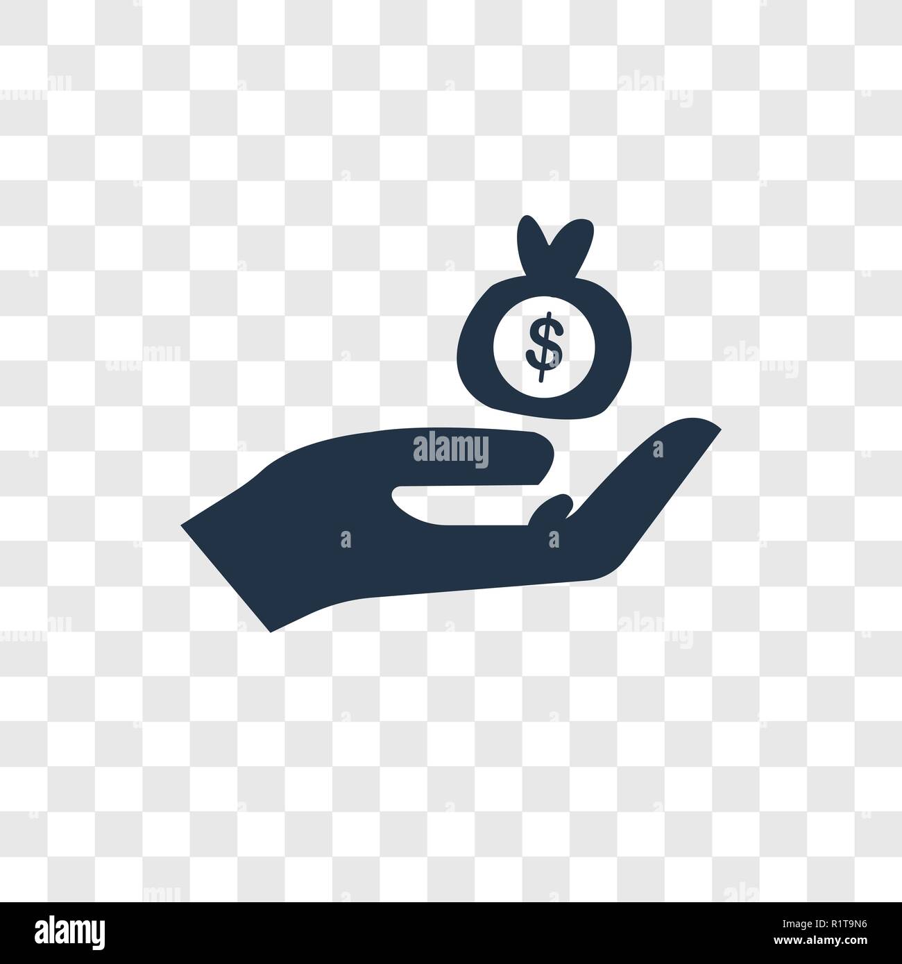 Get money vector icon isolated on transparent background, Get money ...