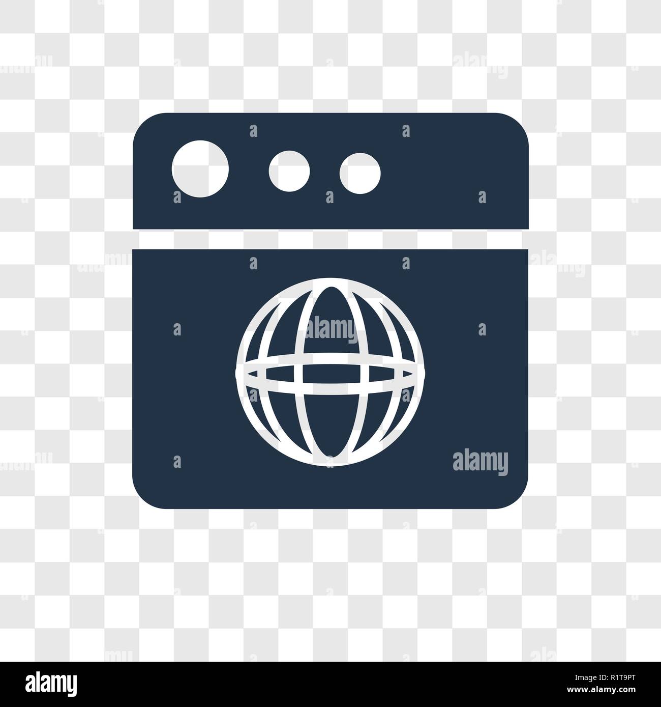 Browser vector icon isolated on transparent background, Browser ...