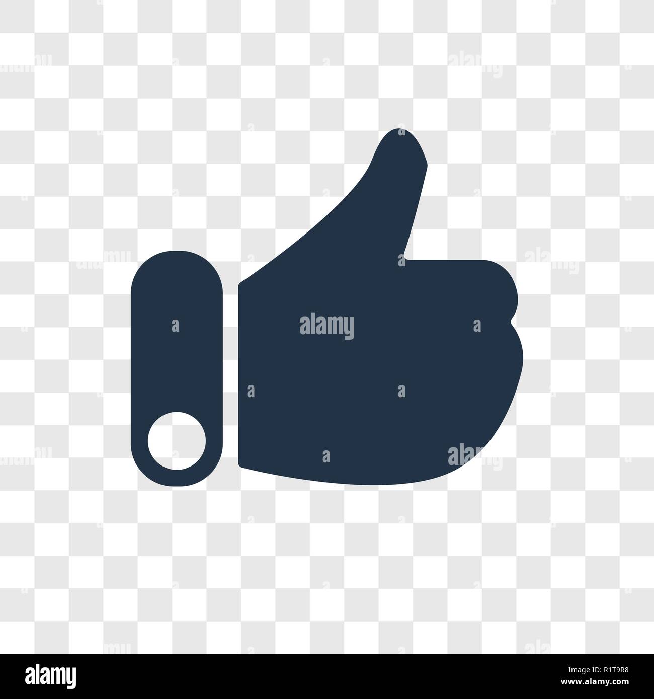 Like vector icon isolated on transparent background, Like transparency ...