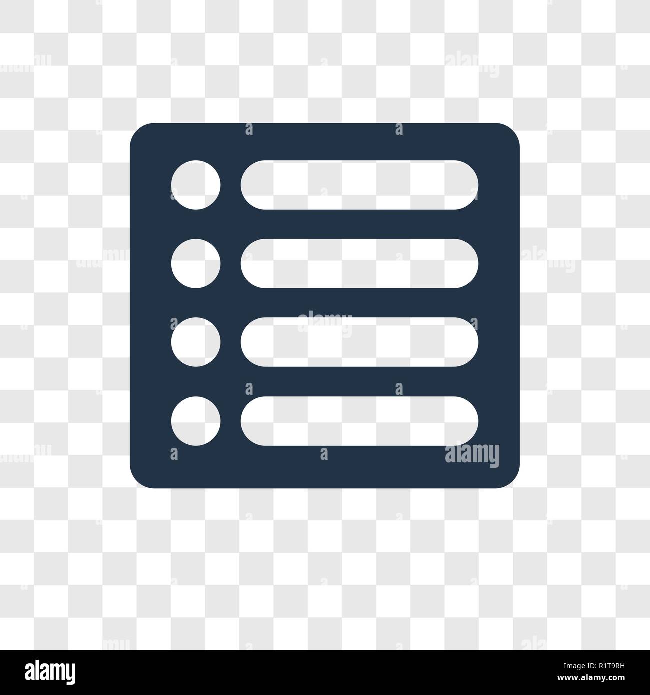 List vector icon isolated on transparent background, List transparency ...