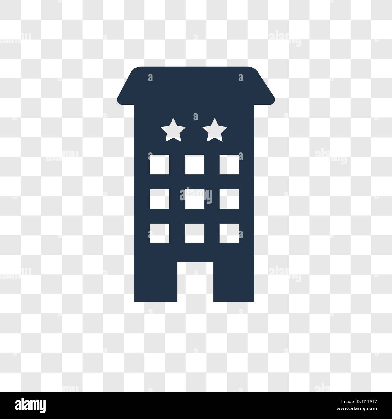Hotel vector icon isolated on transparent background, Hotel ...