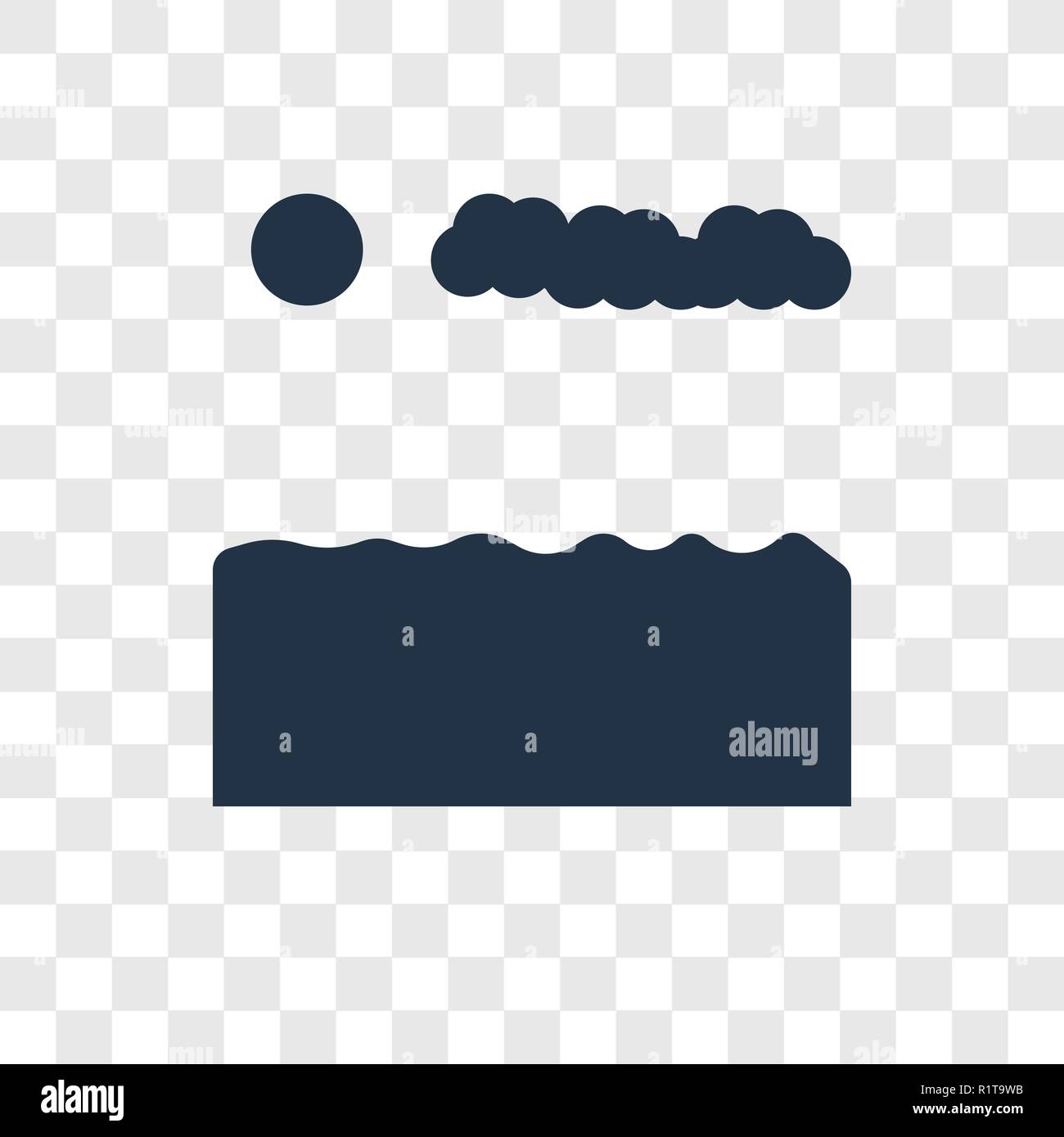 Sunset vector icon isolated on transparent background, Sunset ...