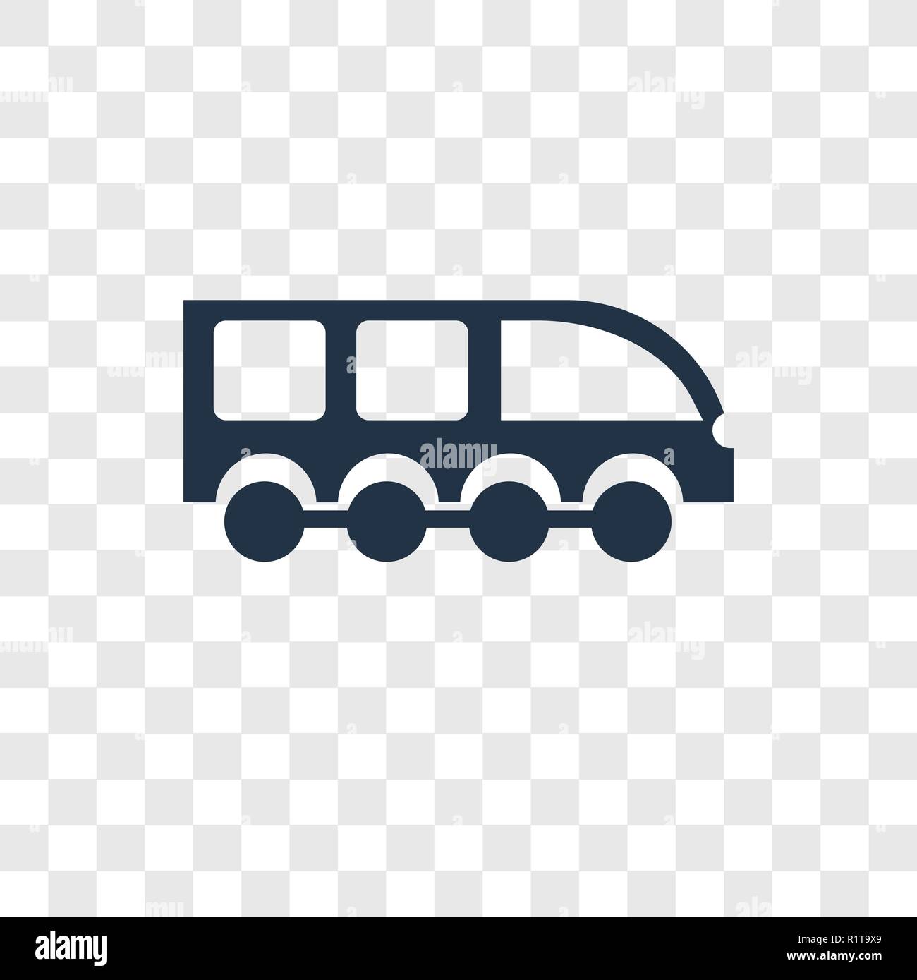 Train vector icon isolated on transparent background, Train ...