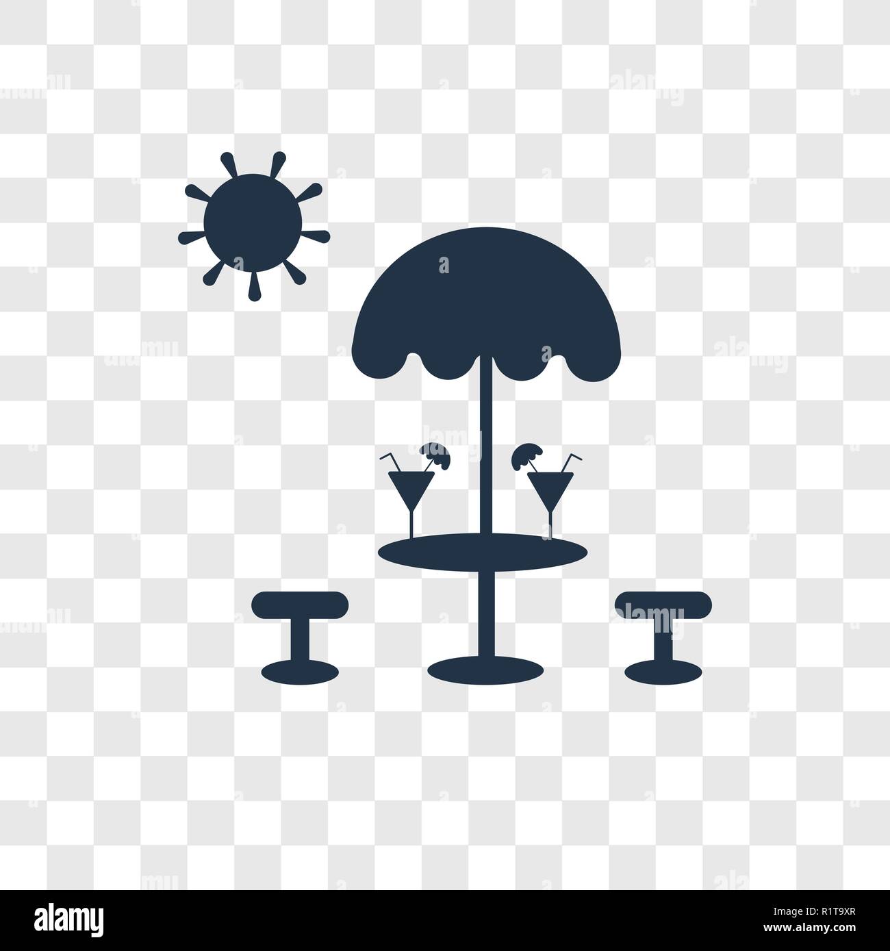 Terrace vector icon isolated on transparent background, Terrace ...