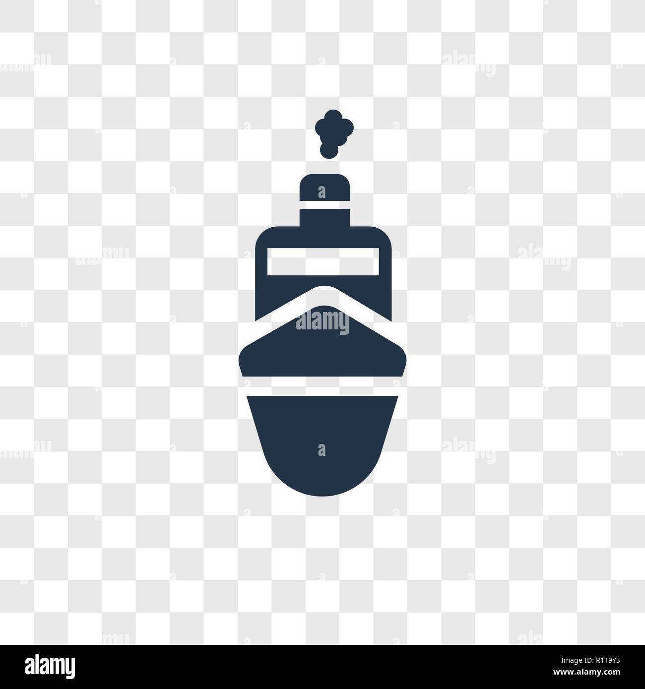 Ship vector icon isolated on transparent background, Ship transparency ...